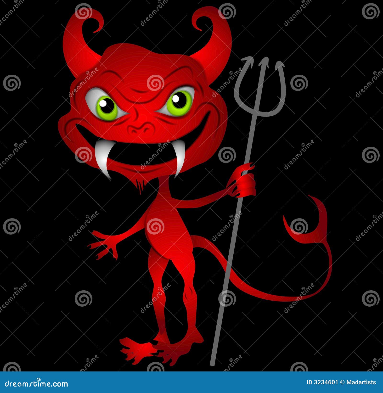 Poco Diablo Rojo De La Historieta Stock de ilustración - Ilustración de ...