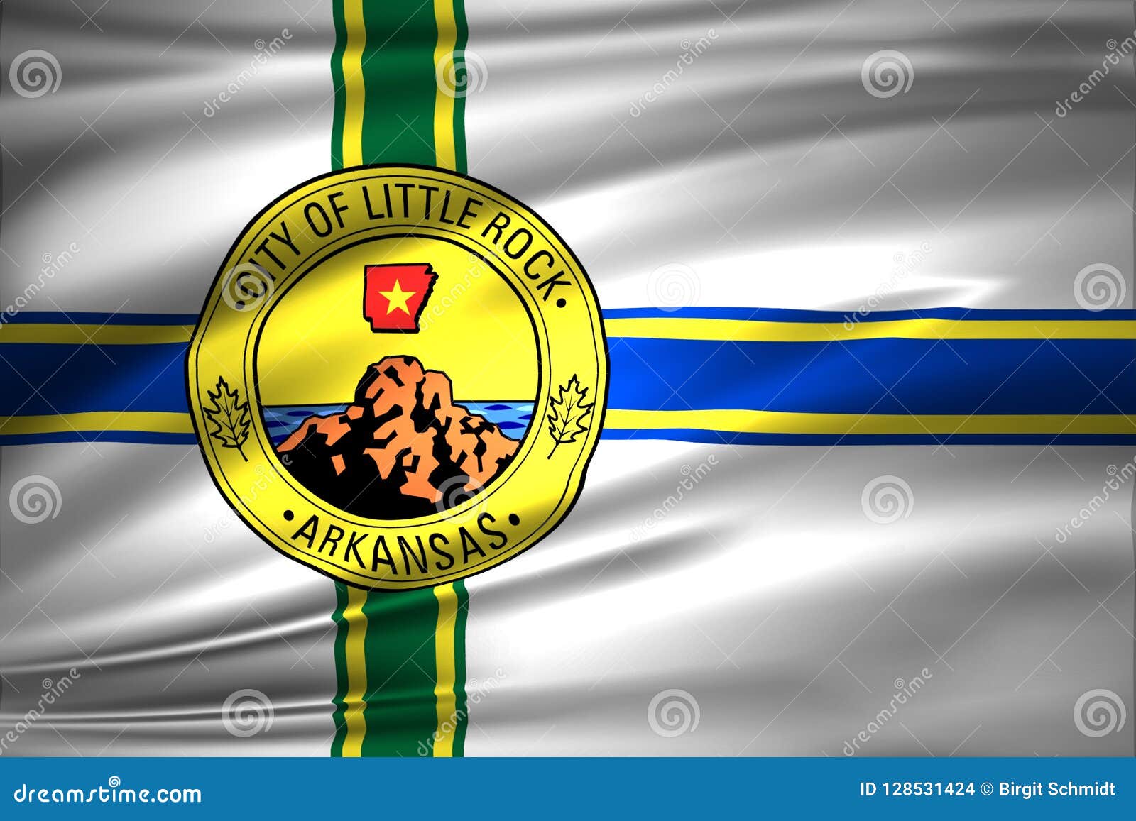 Poco Ejemplo De La Bandera De La Roca Stock de ilustración ...