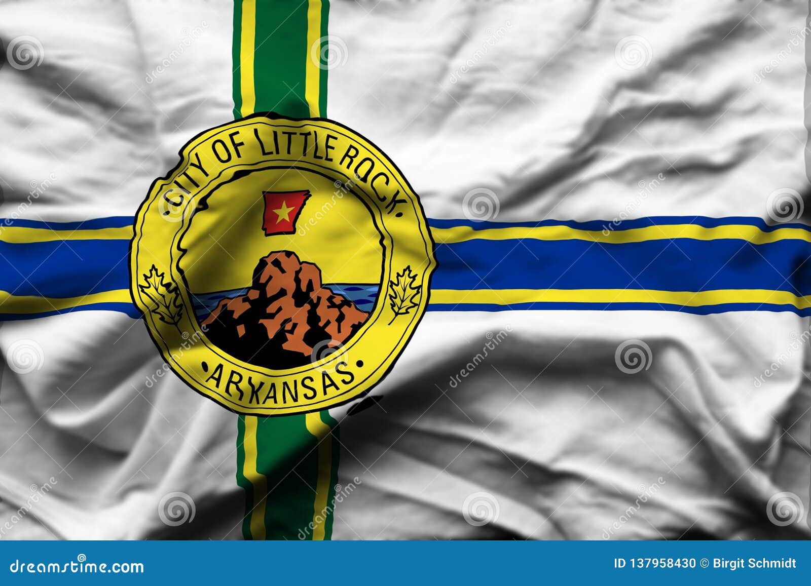 Poco Ejemplo Realista De La Bandera De La Roca Stock de ilustración ...