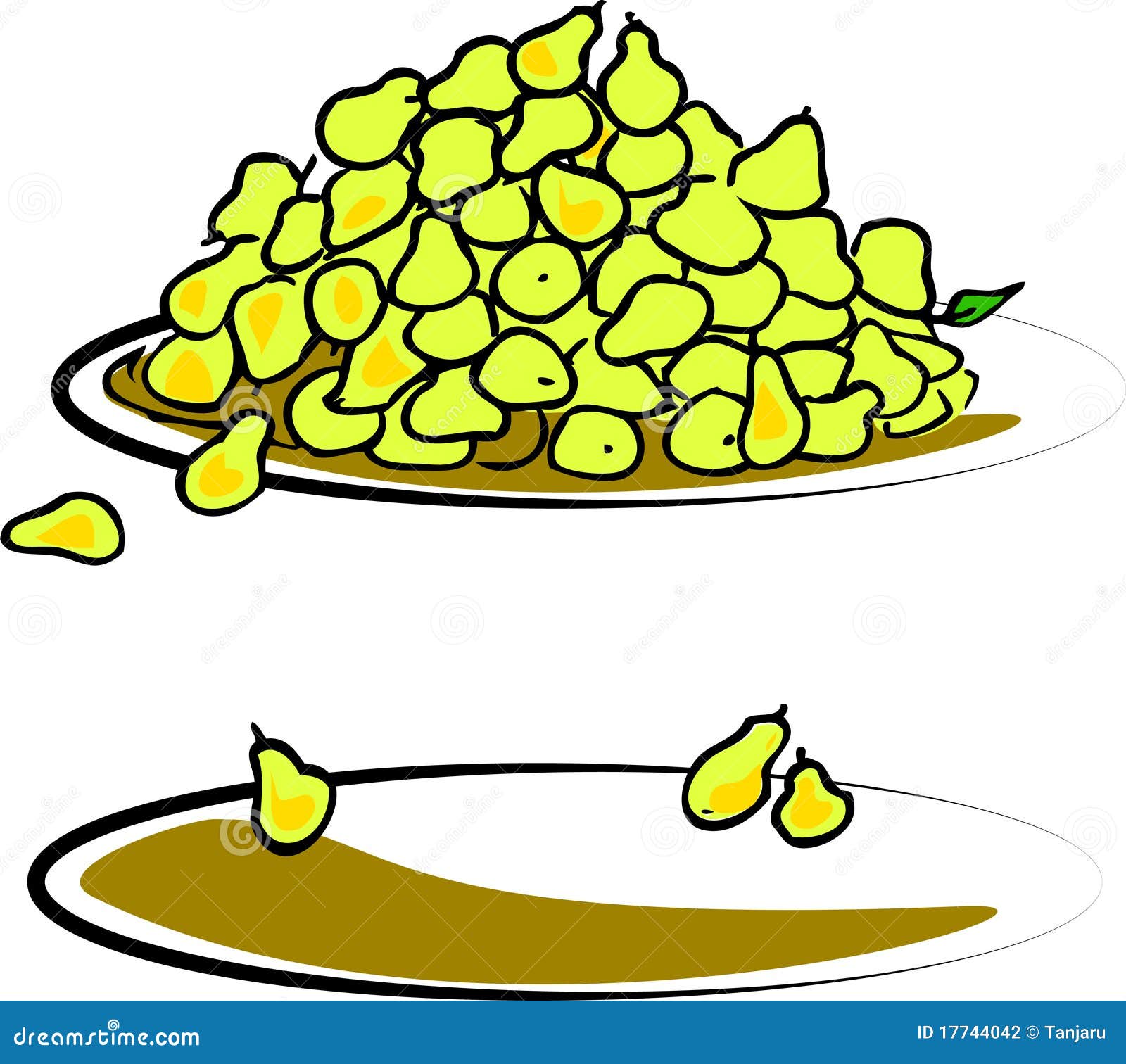 Pocos y muchos ilustración del vector. Ilustración de amarillo - 17744042