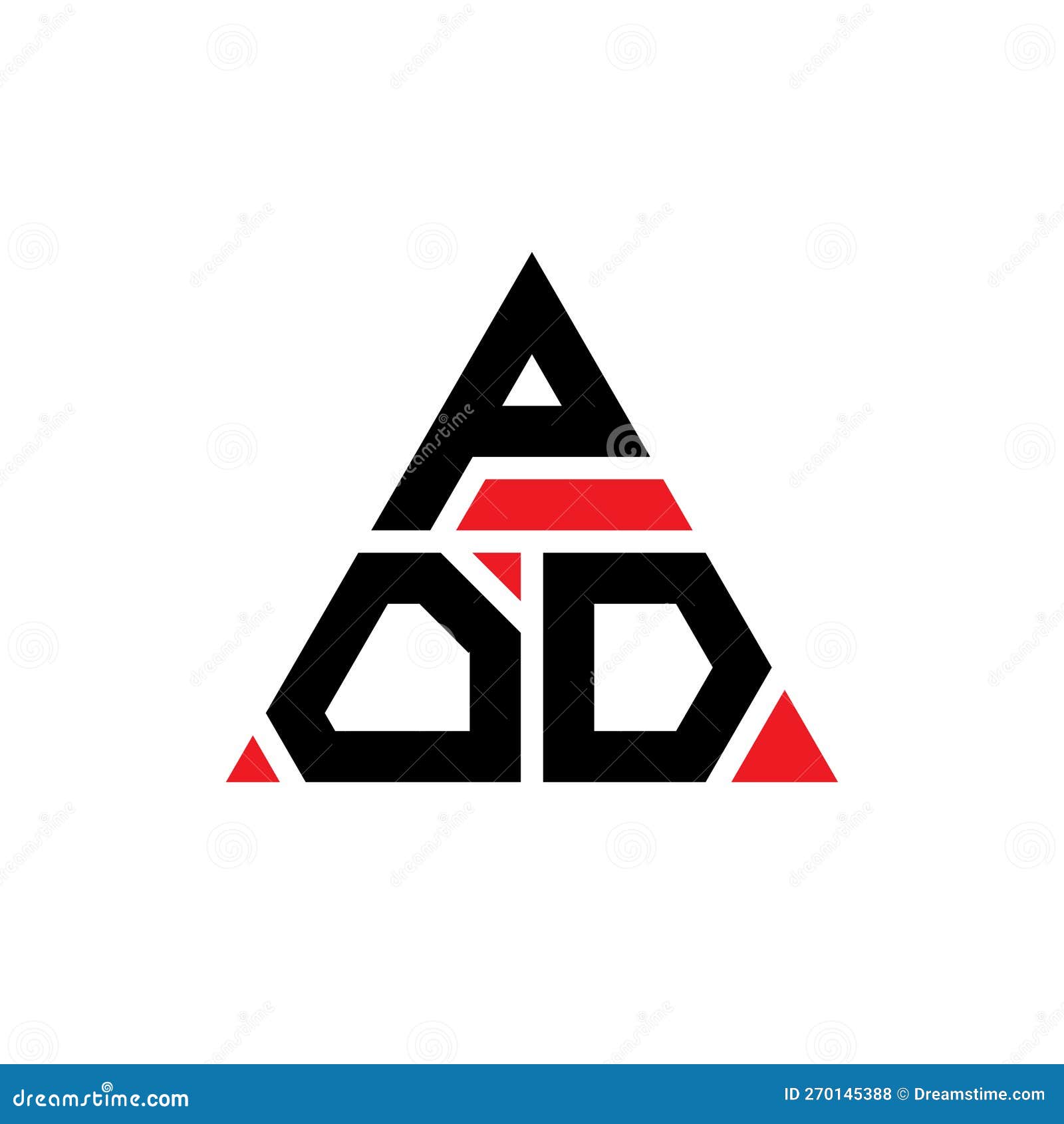 POD Triangle Letter Logo Design with Triangle Shape. POD Triangle Logo ...