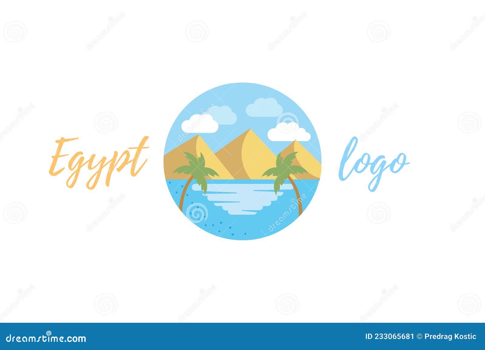 Egypt logo stock illustration. Illustration of cartoon - 233065681