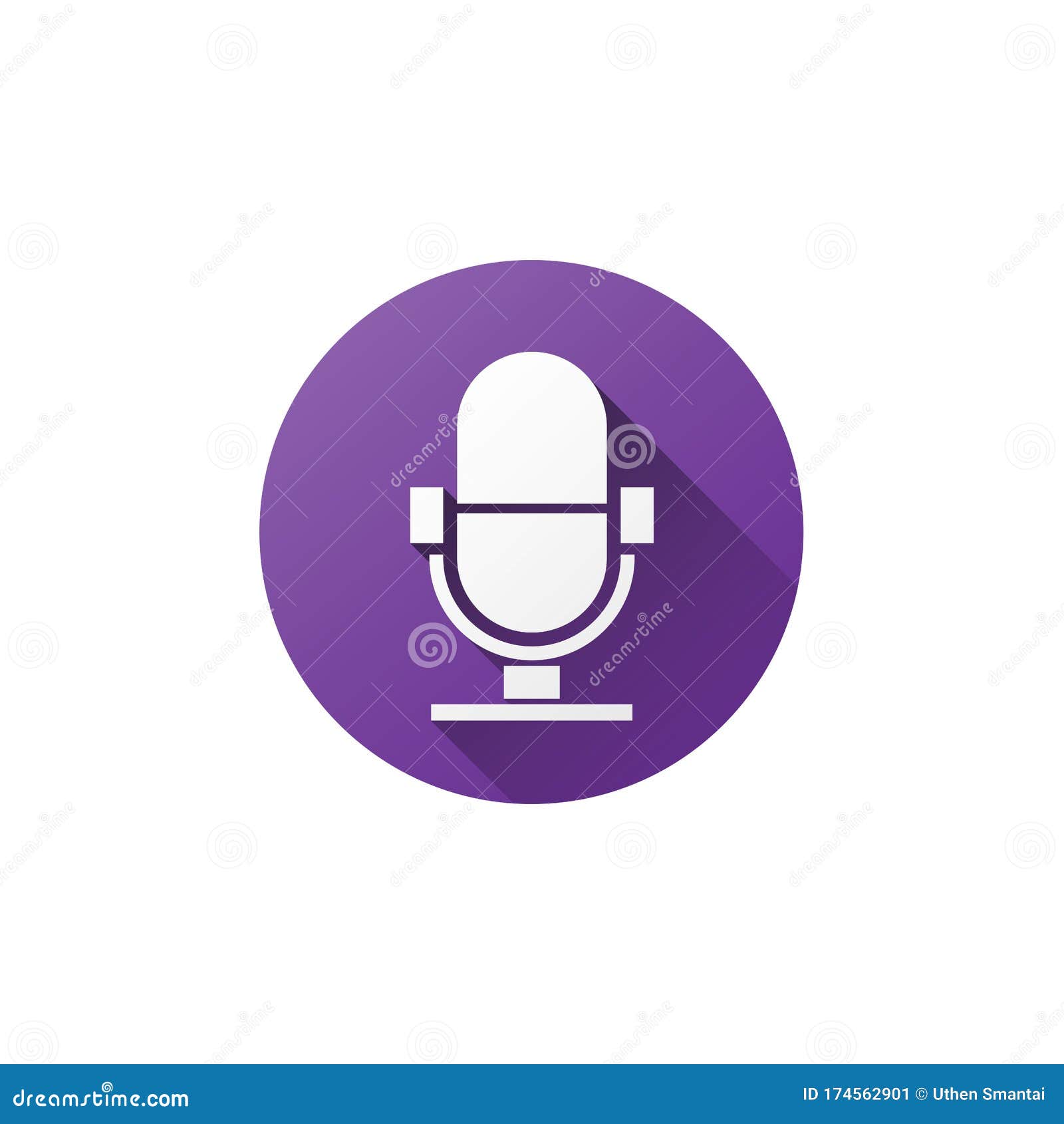 Podcast Icon, Microphone Symbol Stock Vector - Illustration of modern ...