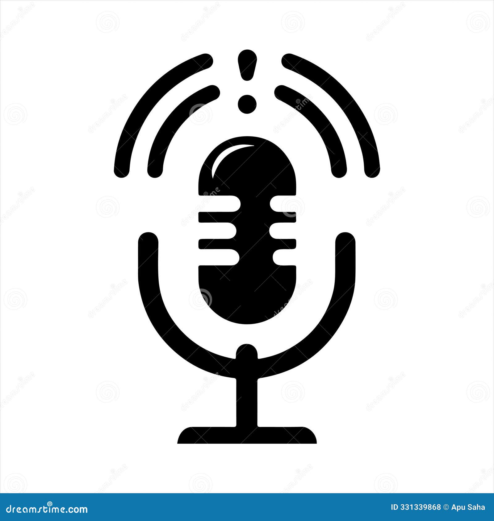 Podcast Icon Silhouette Art Illustration Stock Illustration ...