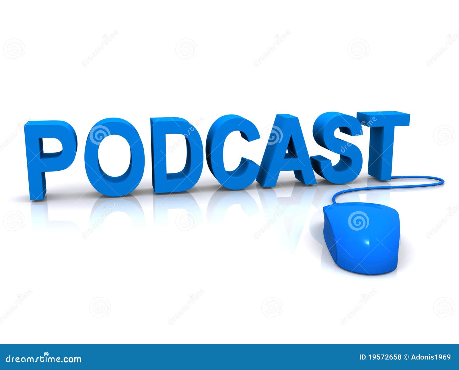 Podcast and mouse stock illustration. Illustration of rendering - 19572658