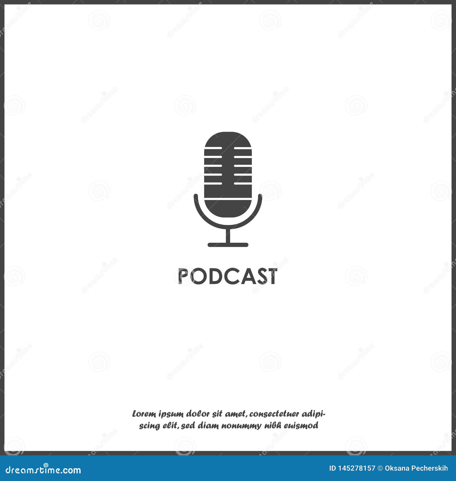 Podcast Vector Icon on White Isolated Background. Stock Vector ...