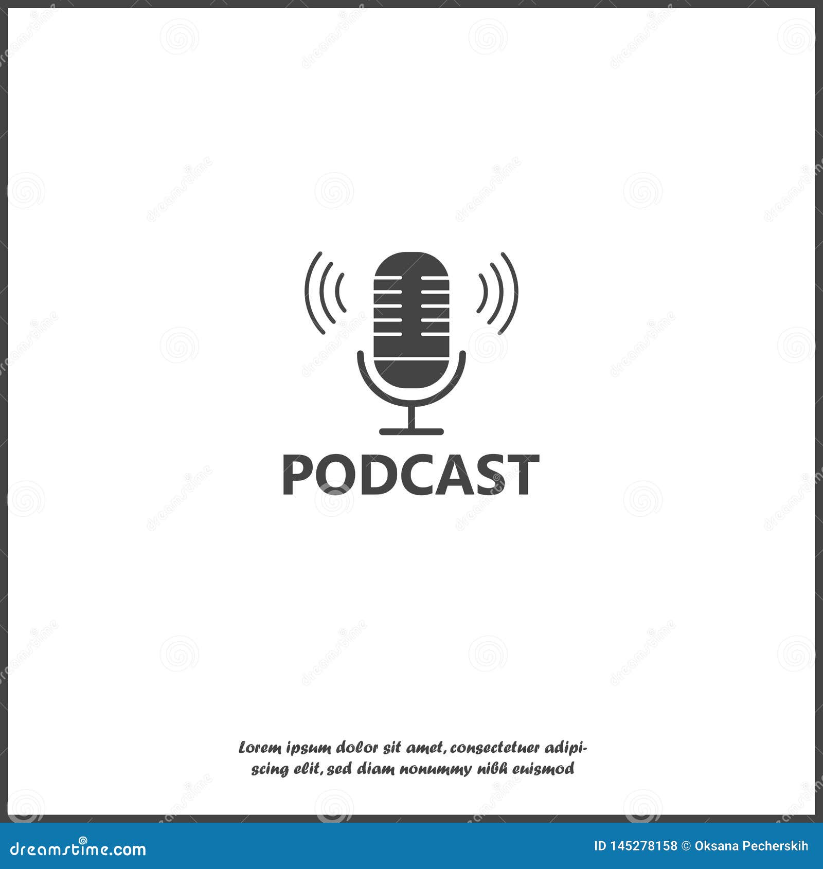 Podcast Vector Icon on White Isolated Background. Stock Vector ...