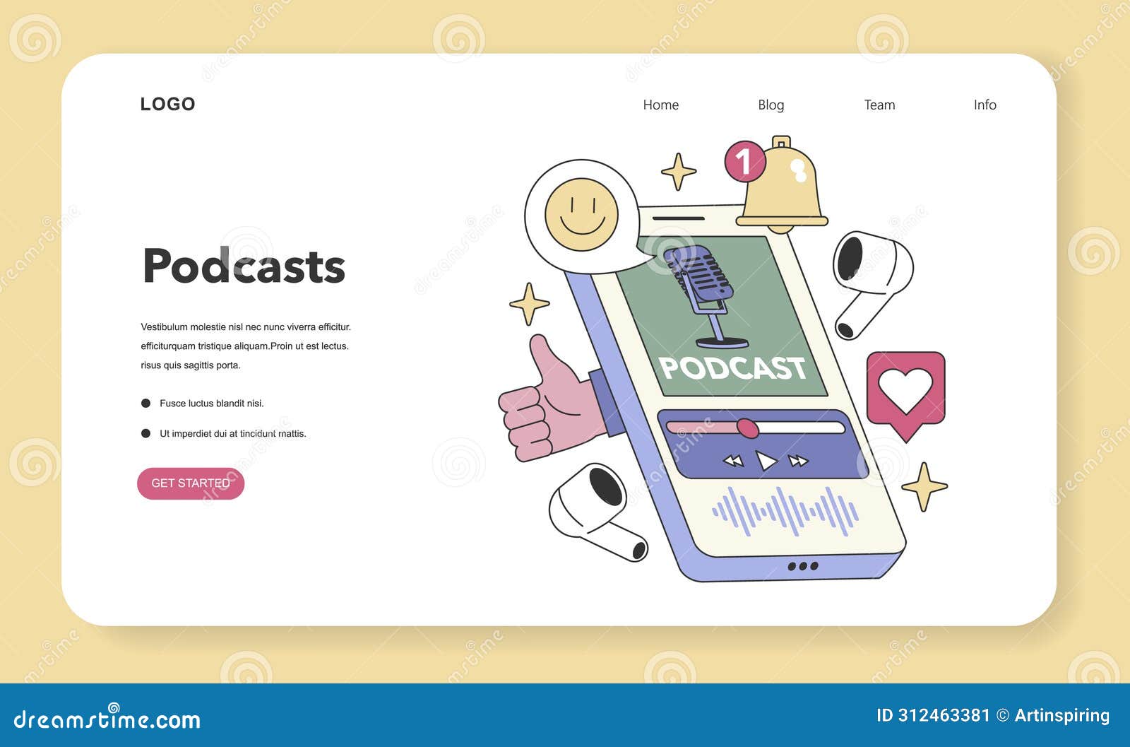 Podcasts Concept Clipart Vector Illustration | CartoonDealer.com #176705964