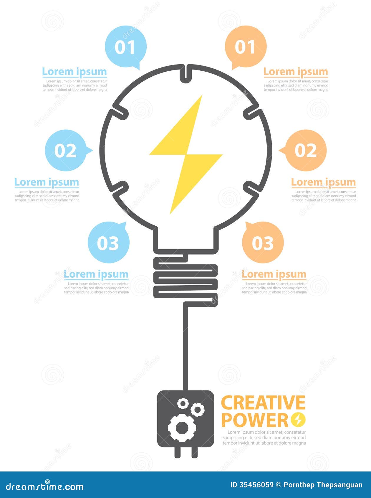 Poder creativo ilustración del vector. Ilustración de idea - 35456059