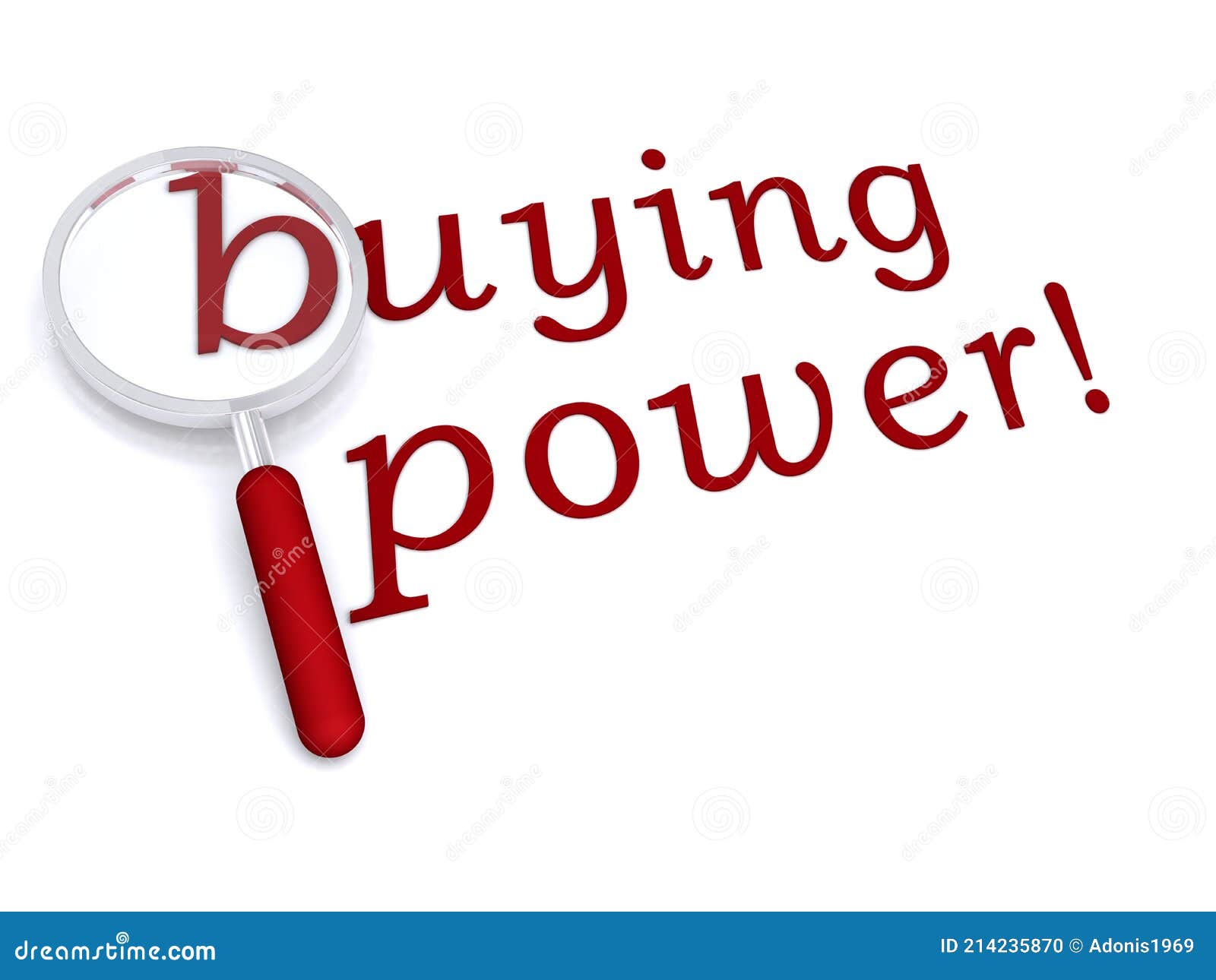 Poder De Compra Com Vidro De Aumento Ilustração Stock - Ilustração de ...