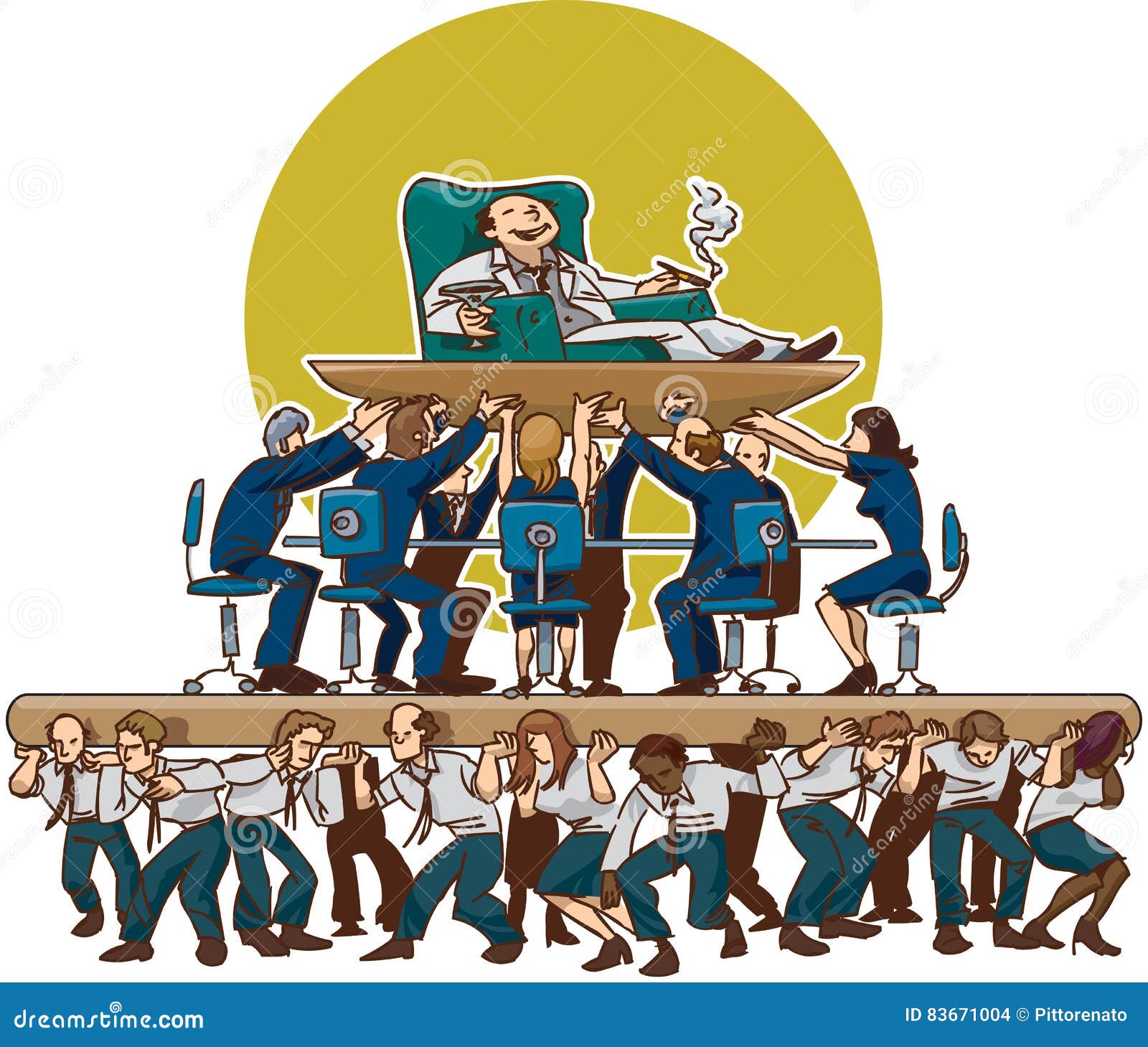 Poder de la pirámide ilustración del vector. Ilustración de comandante ...