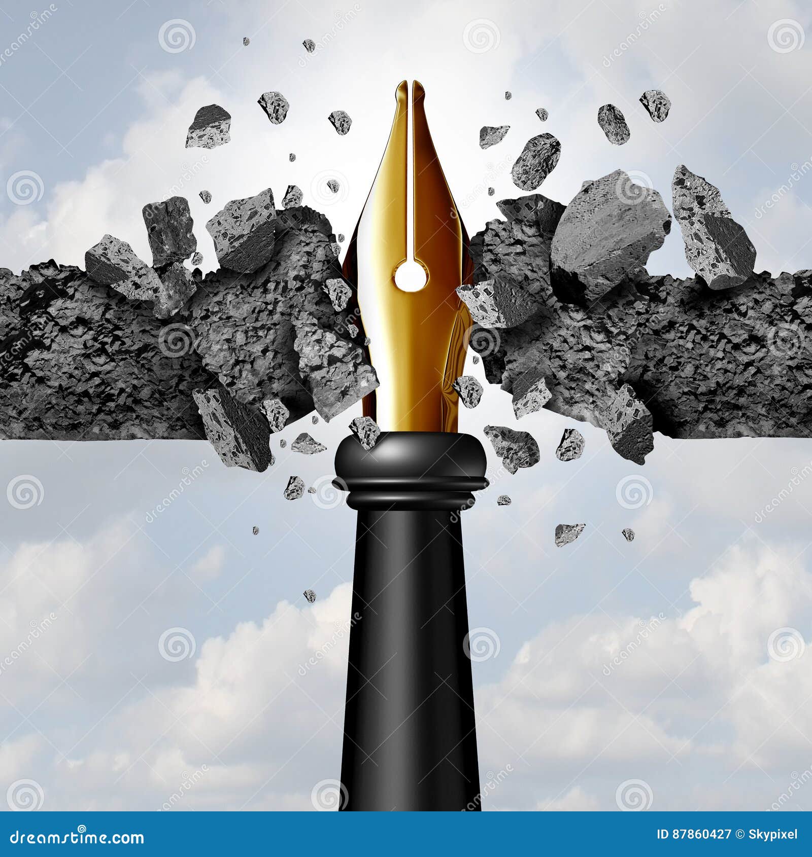 Poder de la pluma fotografía editorial. Ilustración de pared - 87860427