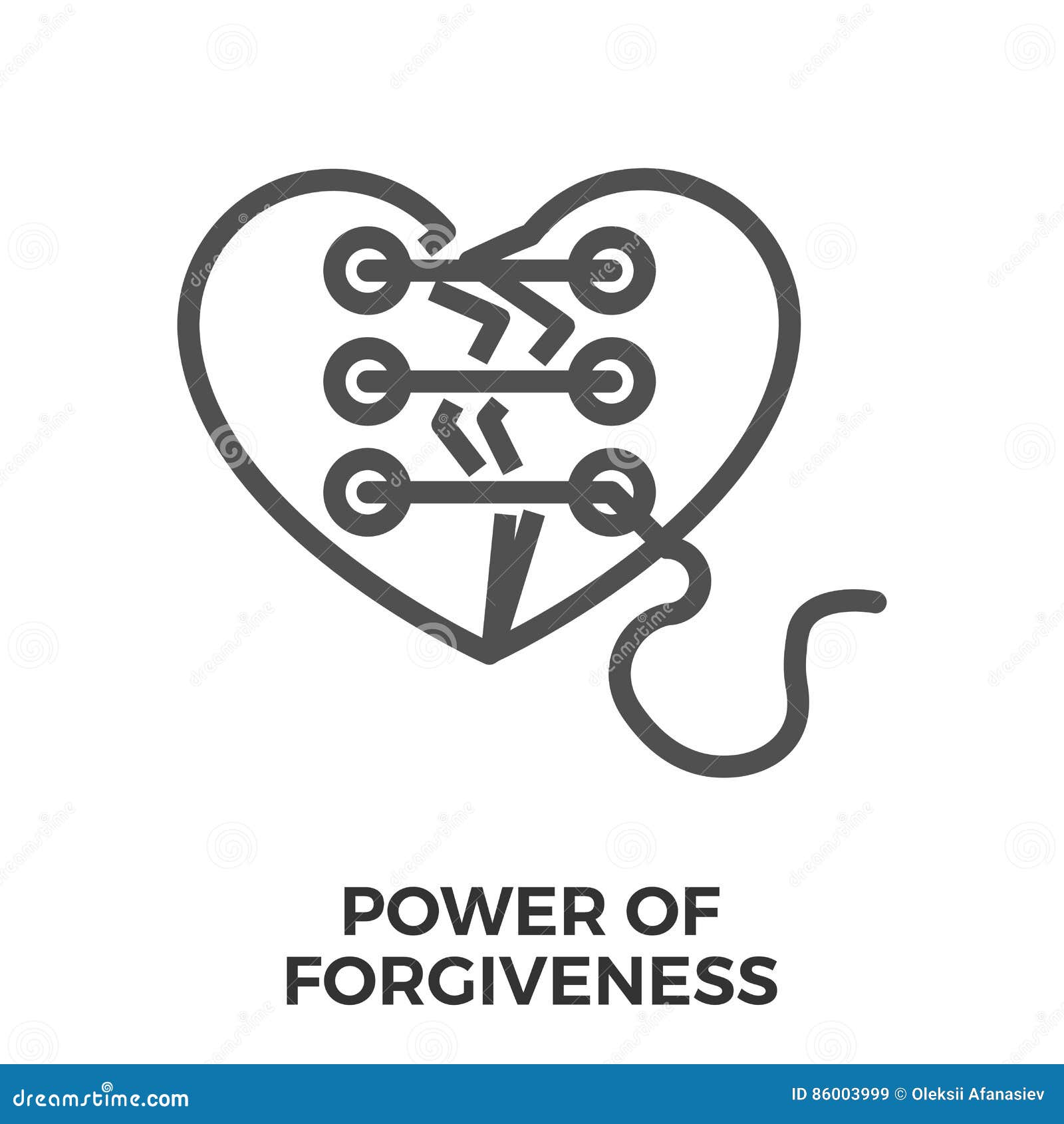 Poder del perdón ilustración del vector. Ilustración de concepto - 86003999