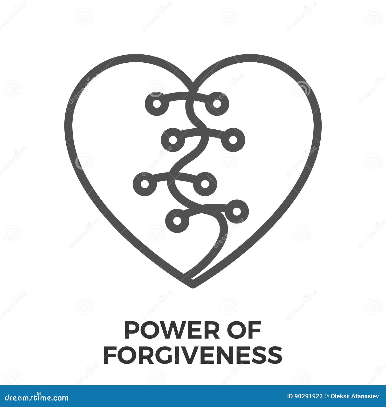 Poder del perdón ilustración del vector. Ilustración de muestra - 90291922