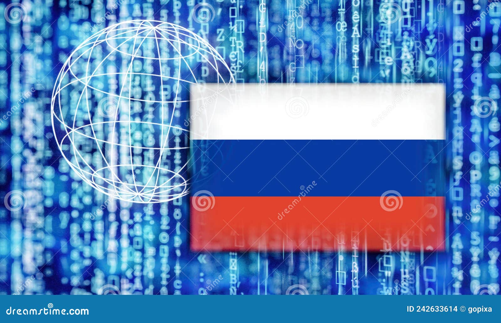 Poder digital rusia stock de ilustración. Ilustración de potencia - 242633614