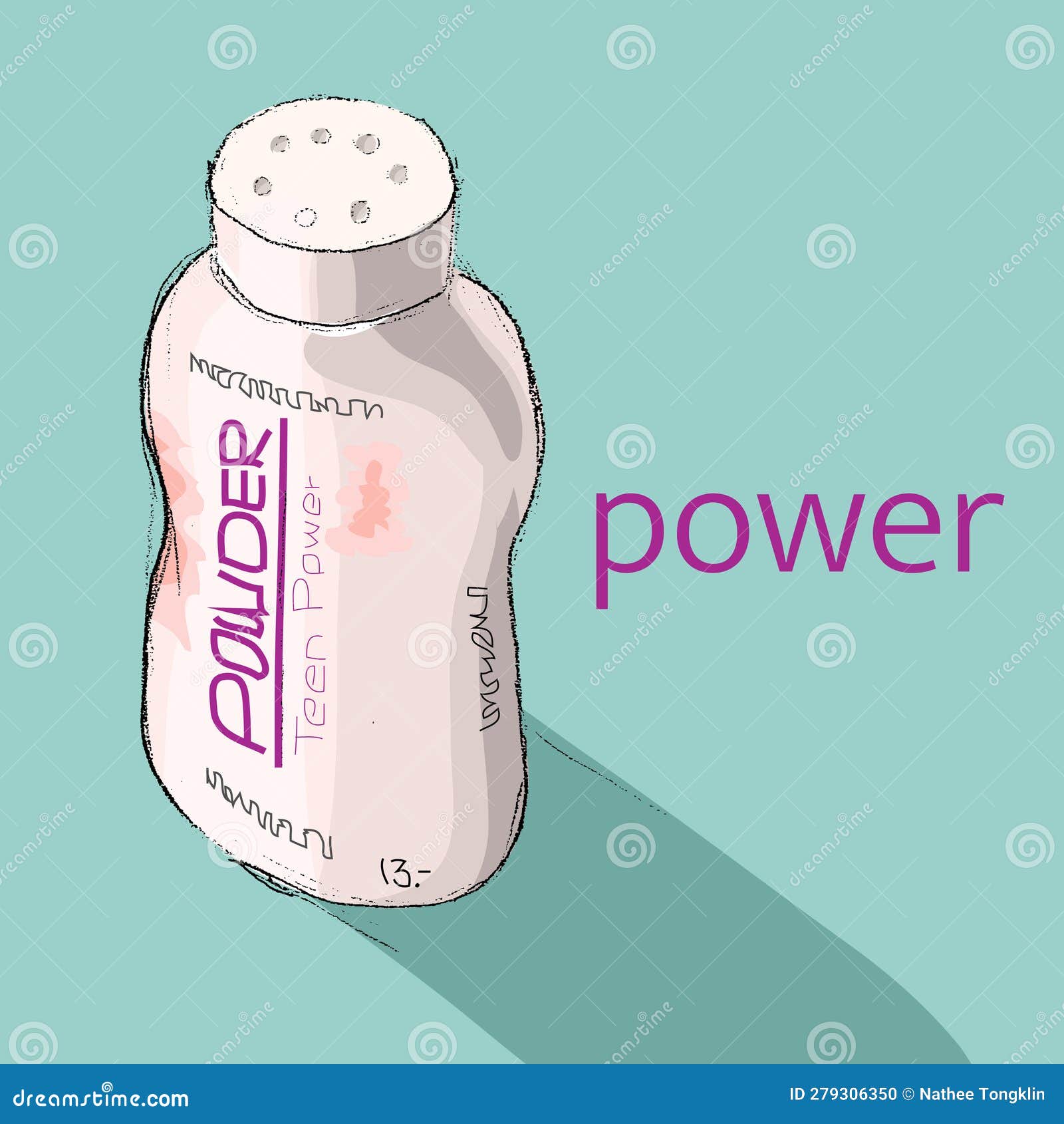 Poder Drawing Sketch Pencil Style Stock Illustration - Illustration of ...