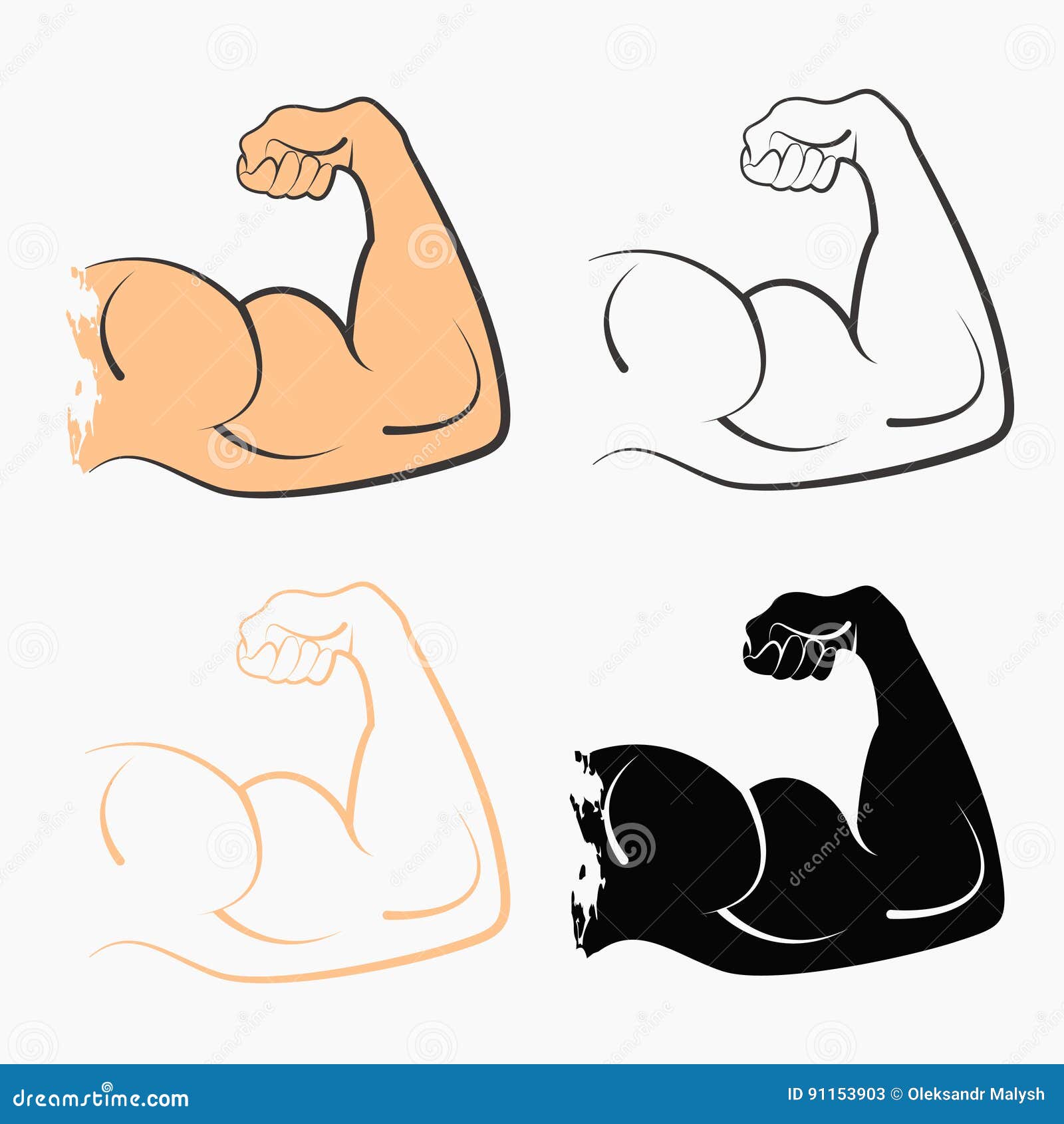 Poder fuerte determinado ilustración del vector. Ilustración de hermoso ...