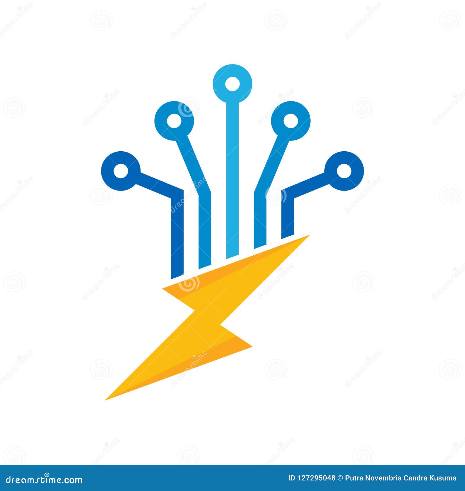 Poder Logo Icon Design De Digitaces Ilustración del Vector ...