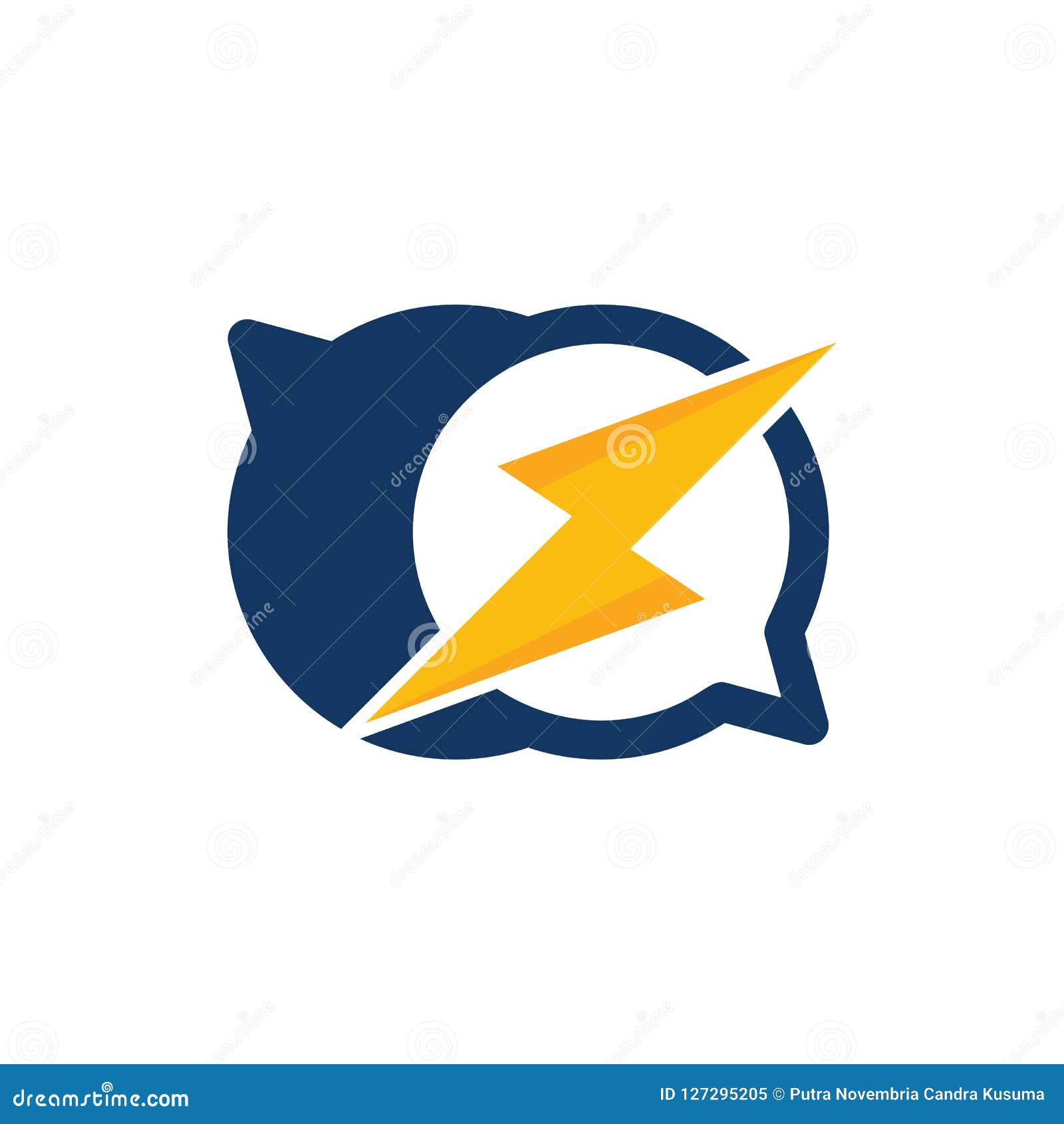 Poder Logo Icon Design De La Charla Ilustración del Vector ...