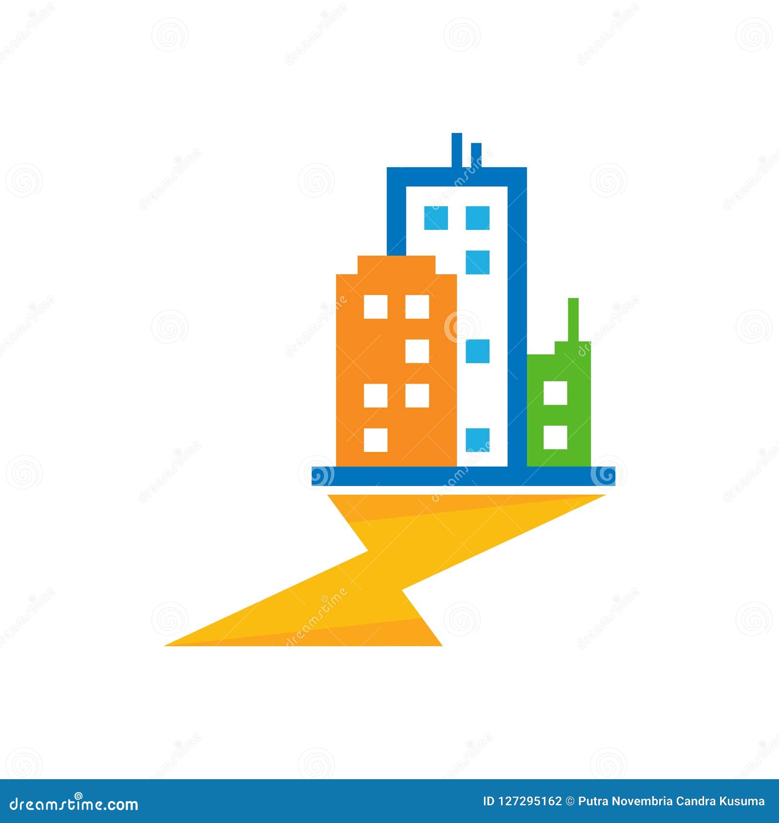 Poder Logo Icon Design De La Ciudad Ilustración del Vector ...