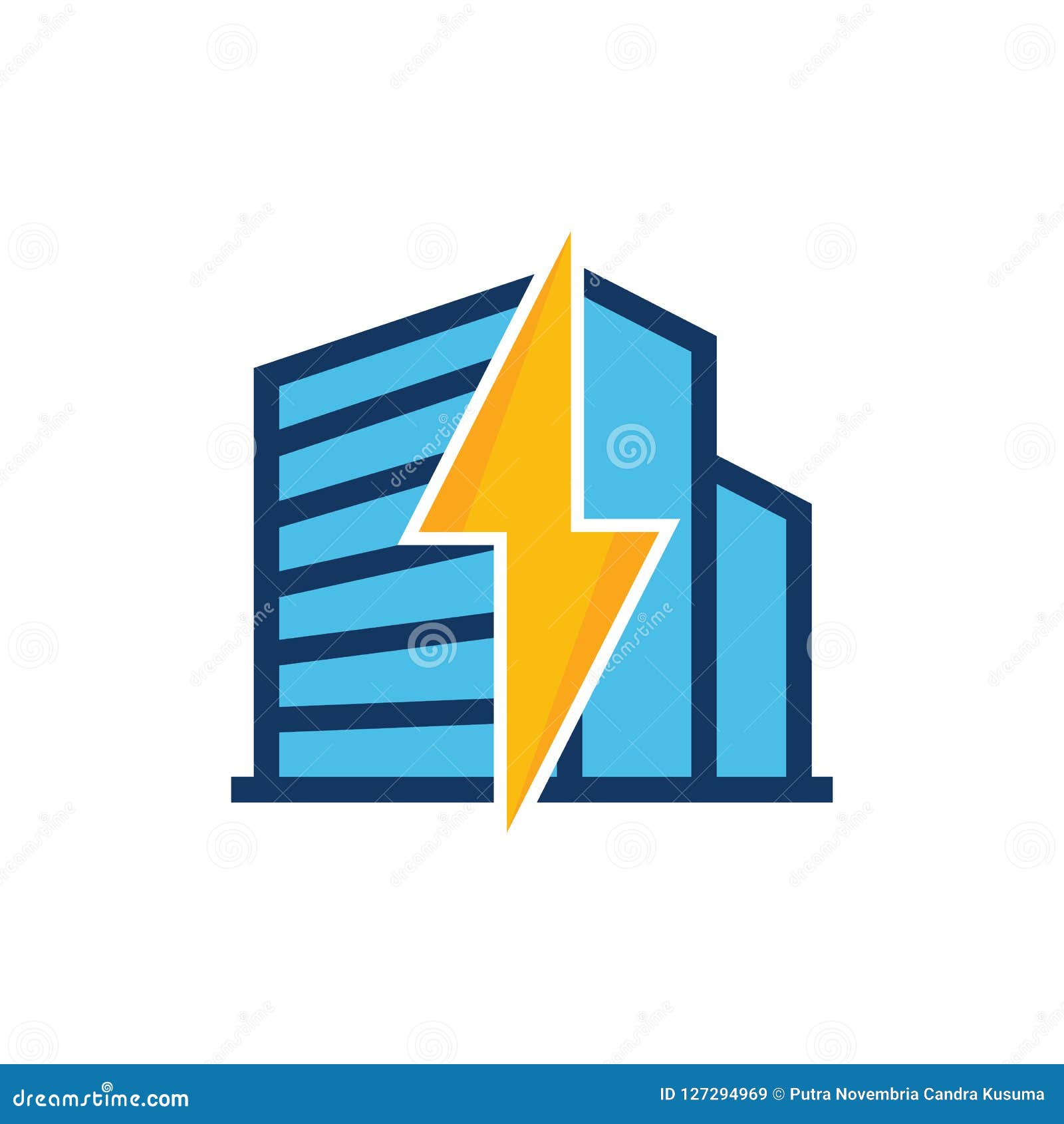 Poder Logo Icon Design Del Edificio Ilustración del Vector ...