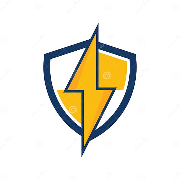 Poder Logo Icon Design Del Escudo Ilustración del Vector - Ilustración ...