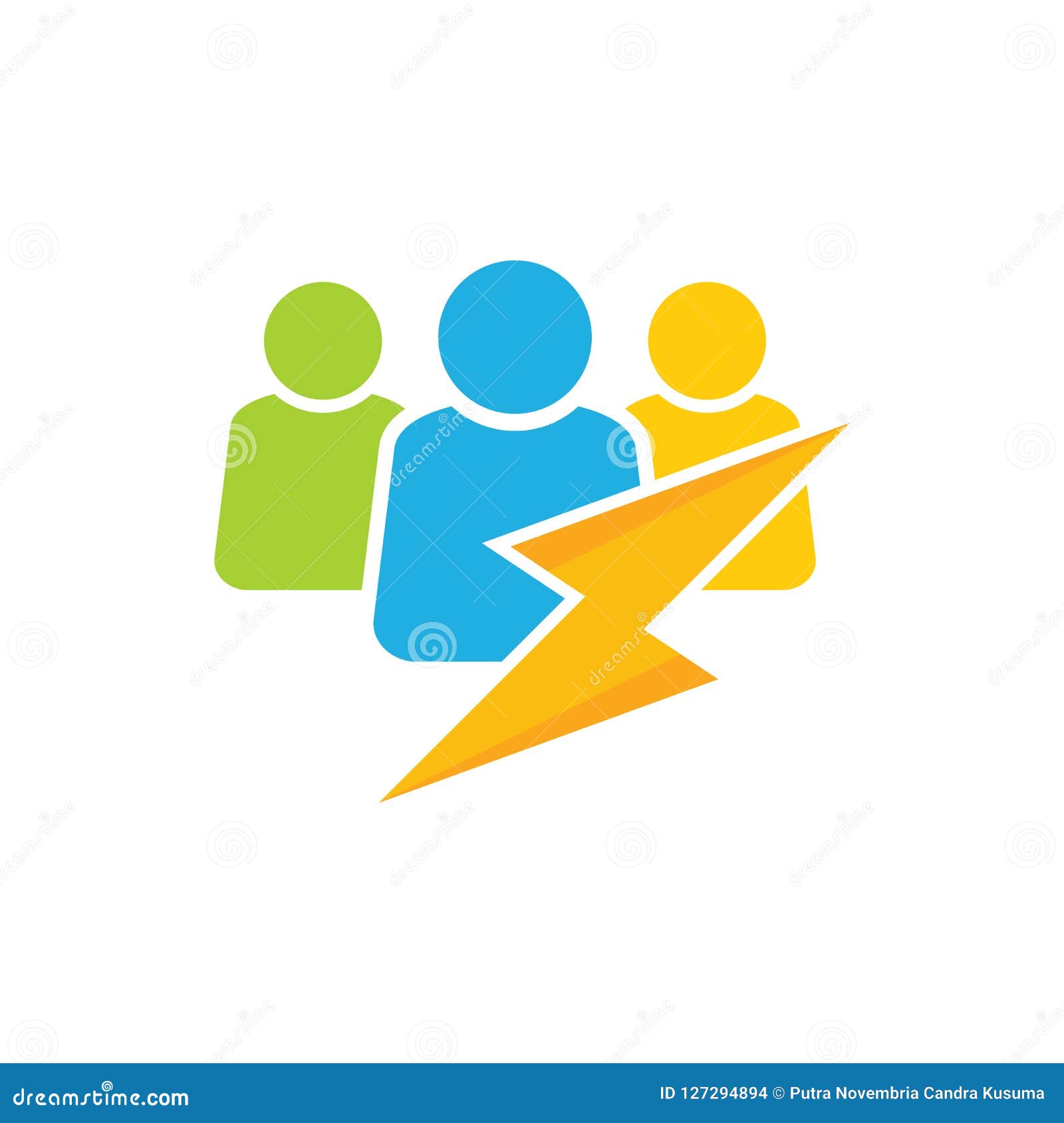 Poder Logo Icon Design Del Grupo Ilustración del Vector - Ilustración ...