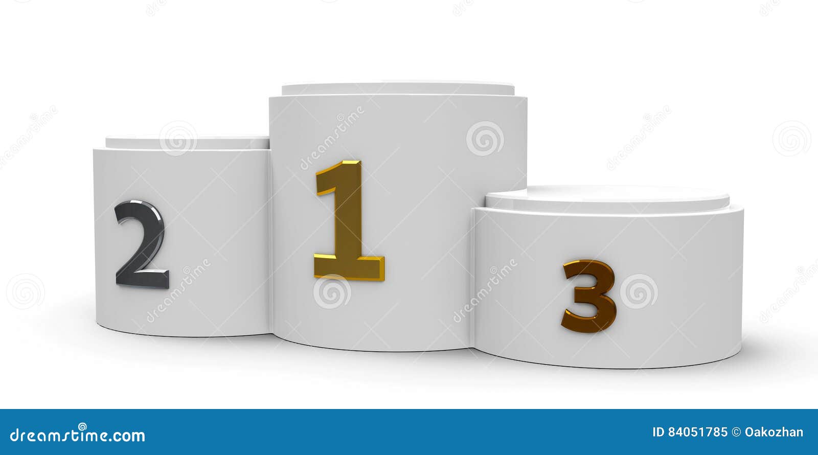 Podio Bianco 3 Del Cilindro Illustrazione di Stock - Illustrazione di ...