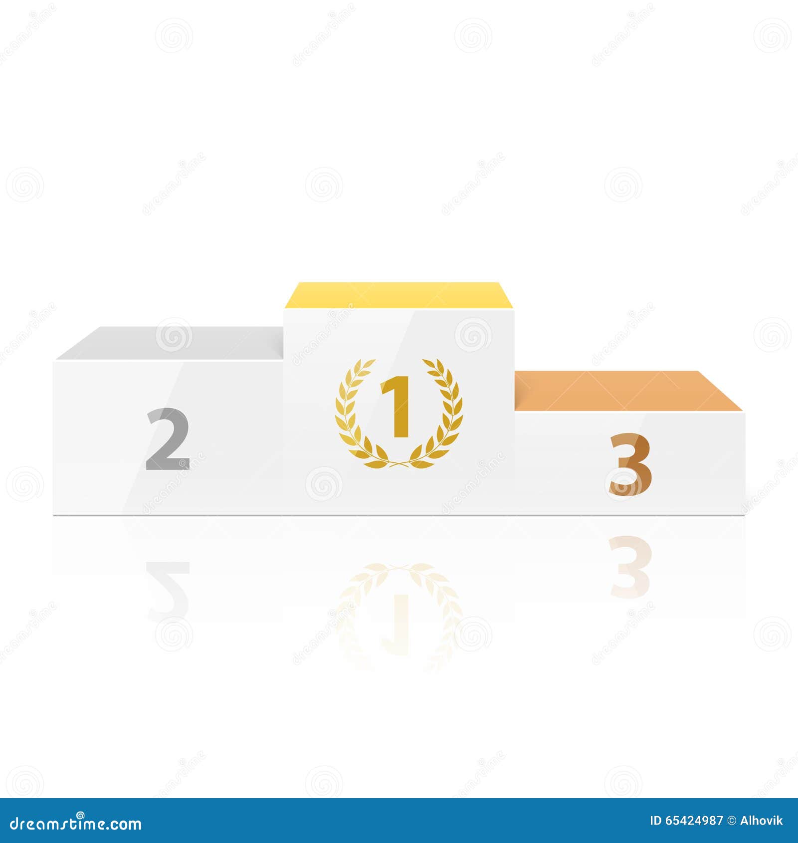 Podio Blanco De Los Ganadores Ilustración del Vector - Ilustración de ...