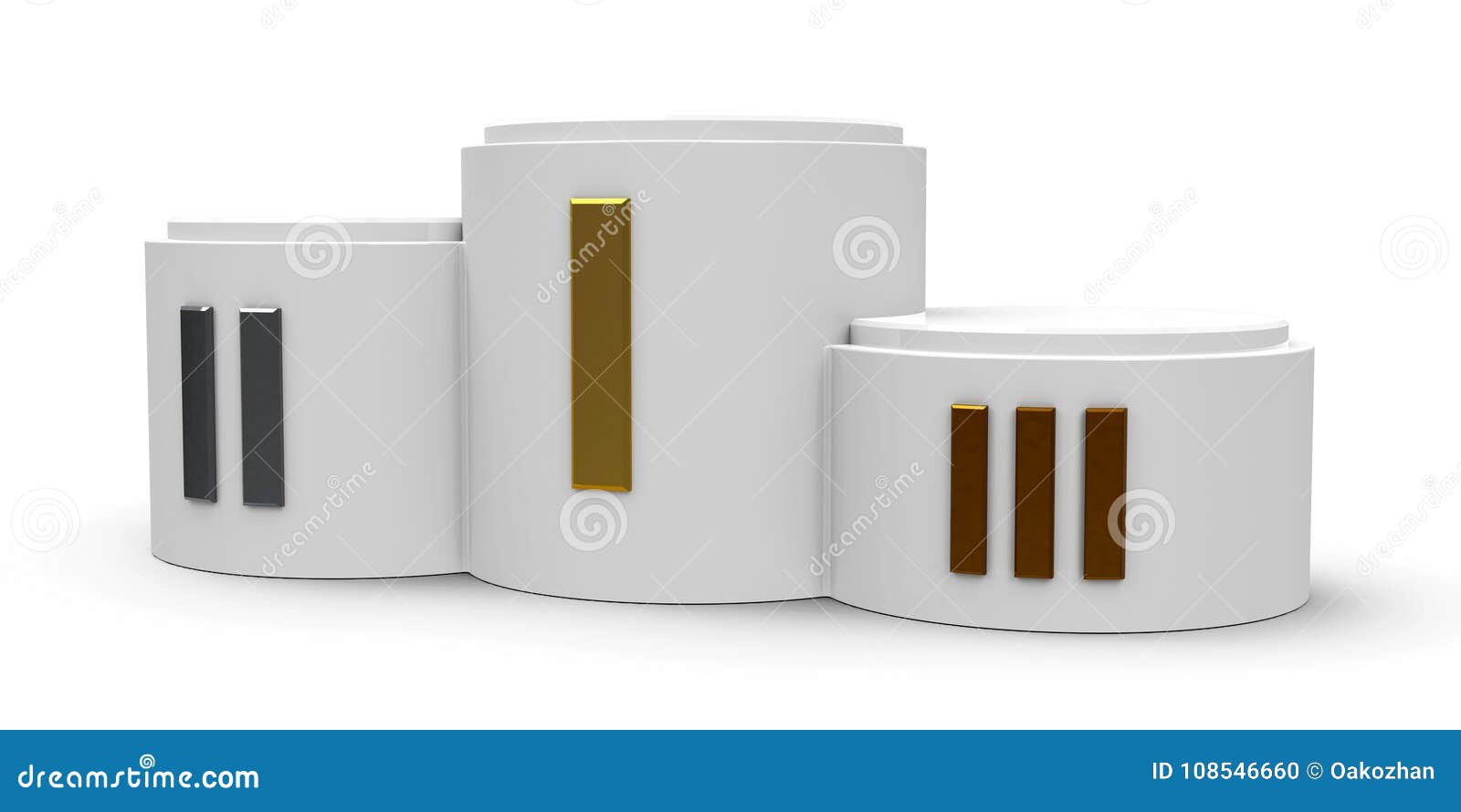 Podio Blanco #3 Romano Del Cilindro Stock de ilustración - Ilustración ...
