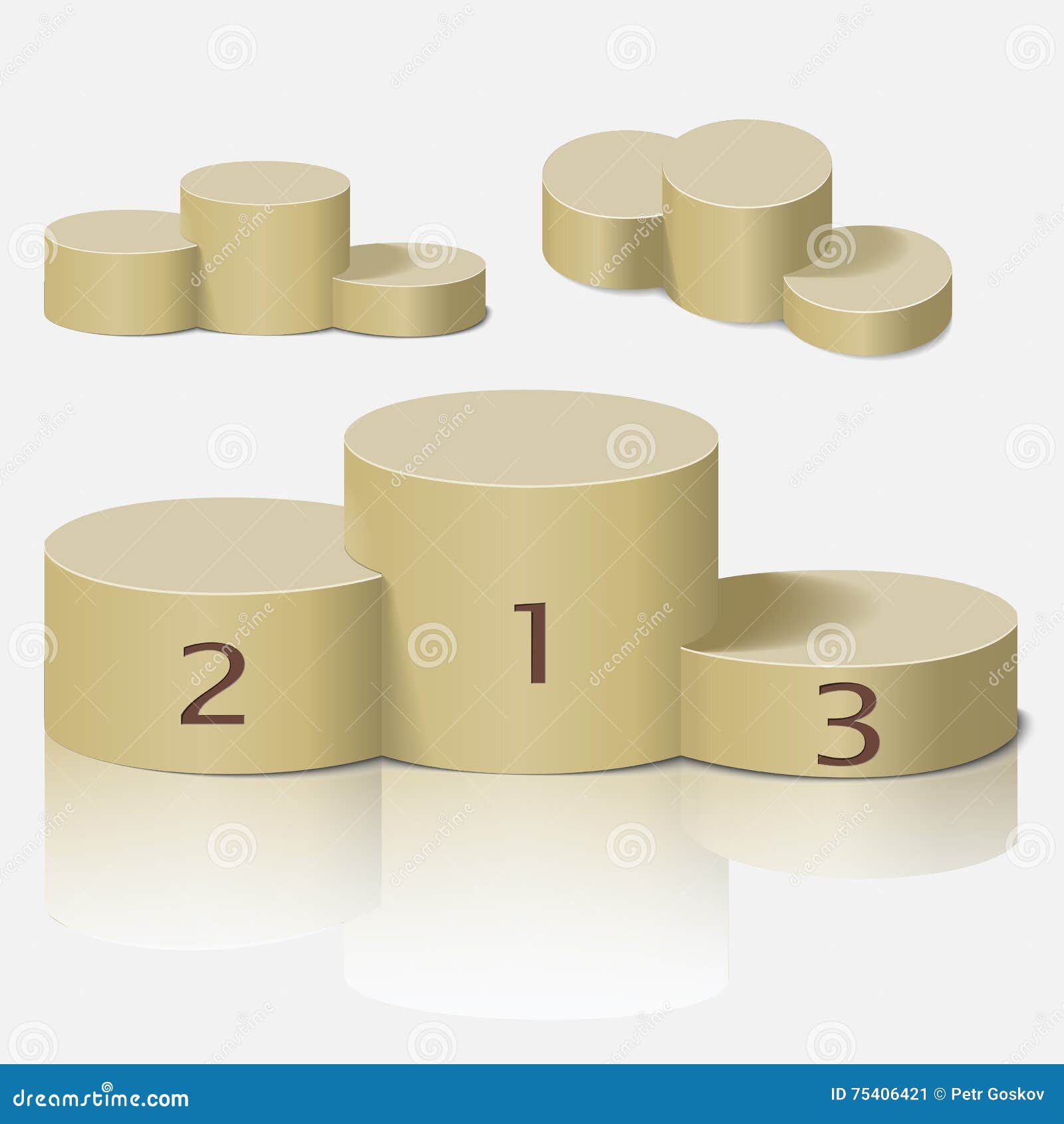 Podio De Los Ganadores Vector Ilustración del Vector - Ilustración de ...
