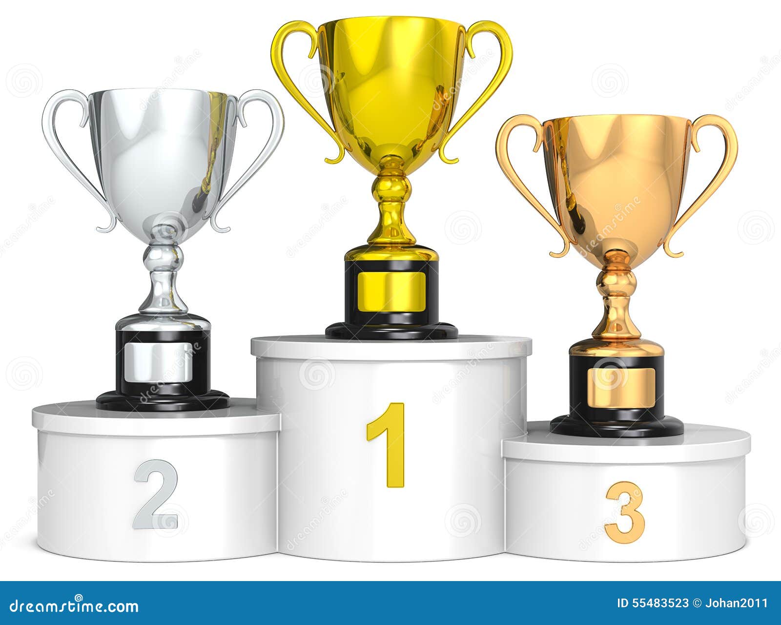 Podio del trofeo stock de ilustración. Ilustración de dorado - 55483523