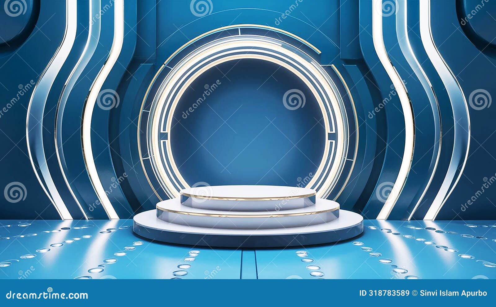 Podium Abstract 3D Light Tech Stage Platform Game Abstract Technology ...