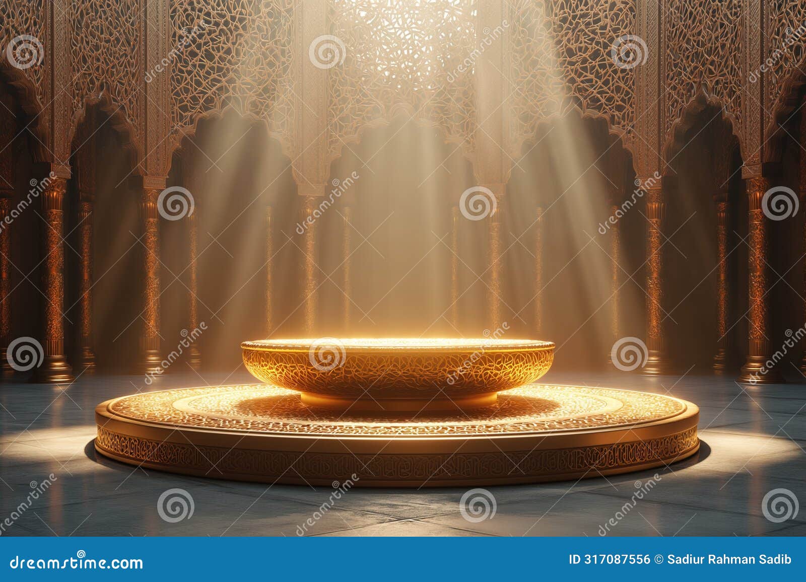 Podium and Arches for Product Display. Stock Illustration ...