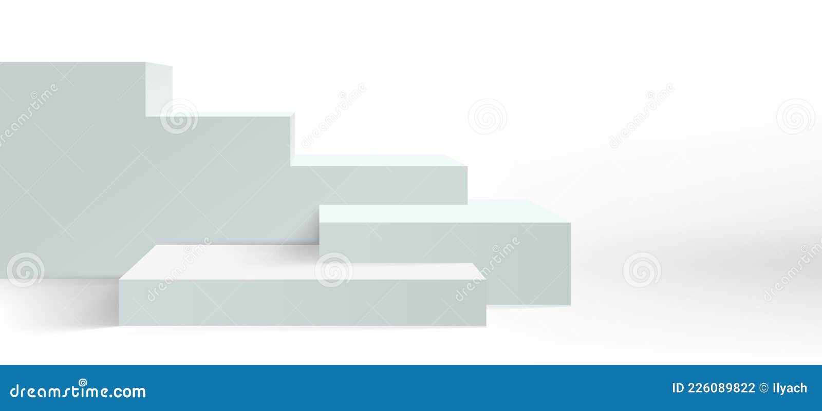 Podium Background, Platform Pedestal With White Stairs, 3d Stage ...