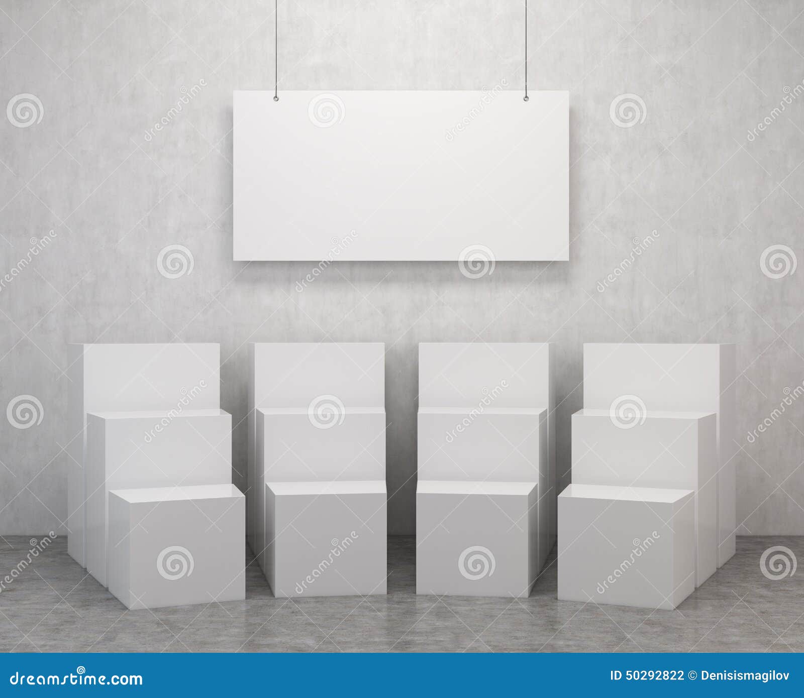 Podium and blank placard stock illustration. Illustration of diagram ...