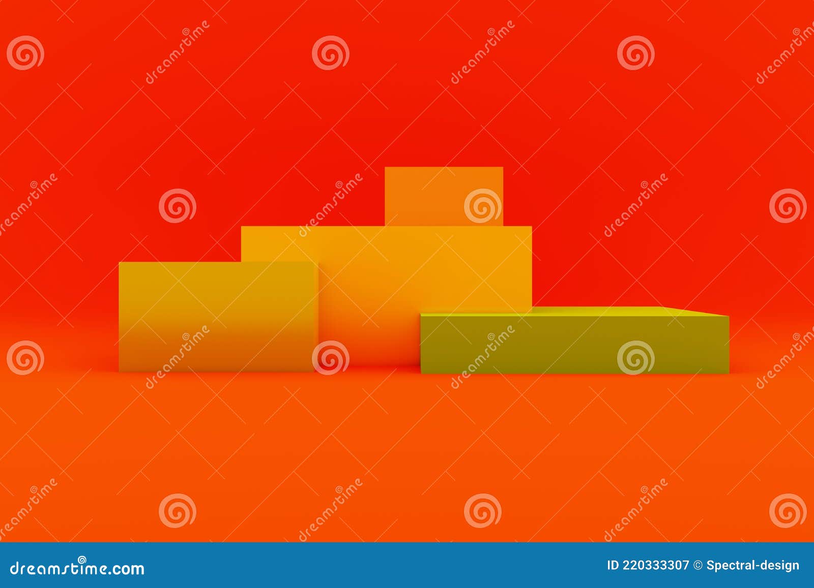 Podium Blocks 3D Background Illustration Stock Illustration ...