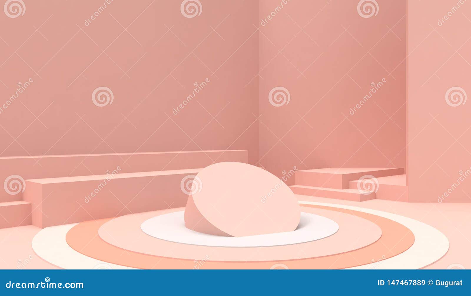 Podium Circle Geometric Composition Shape Minimal and Modern Concept ...