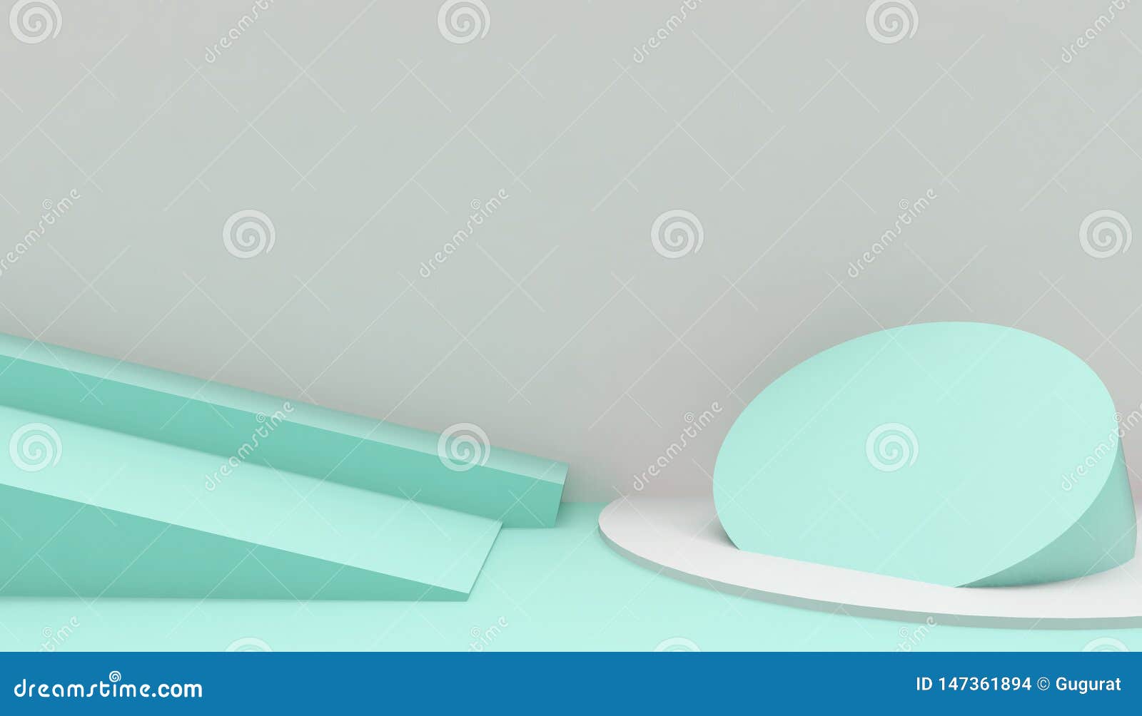 Podium Circle and Rectangular Modern in Abstract Green Composition ...