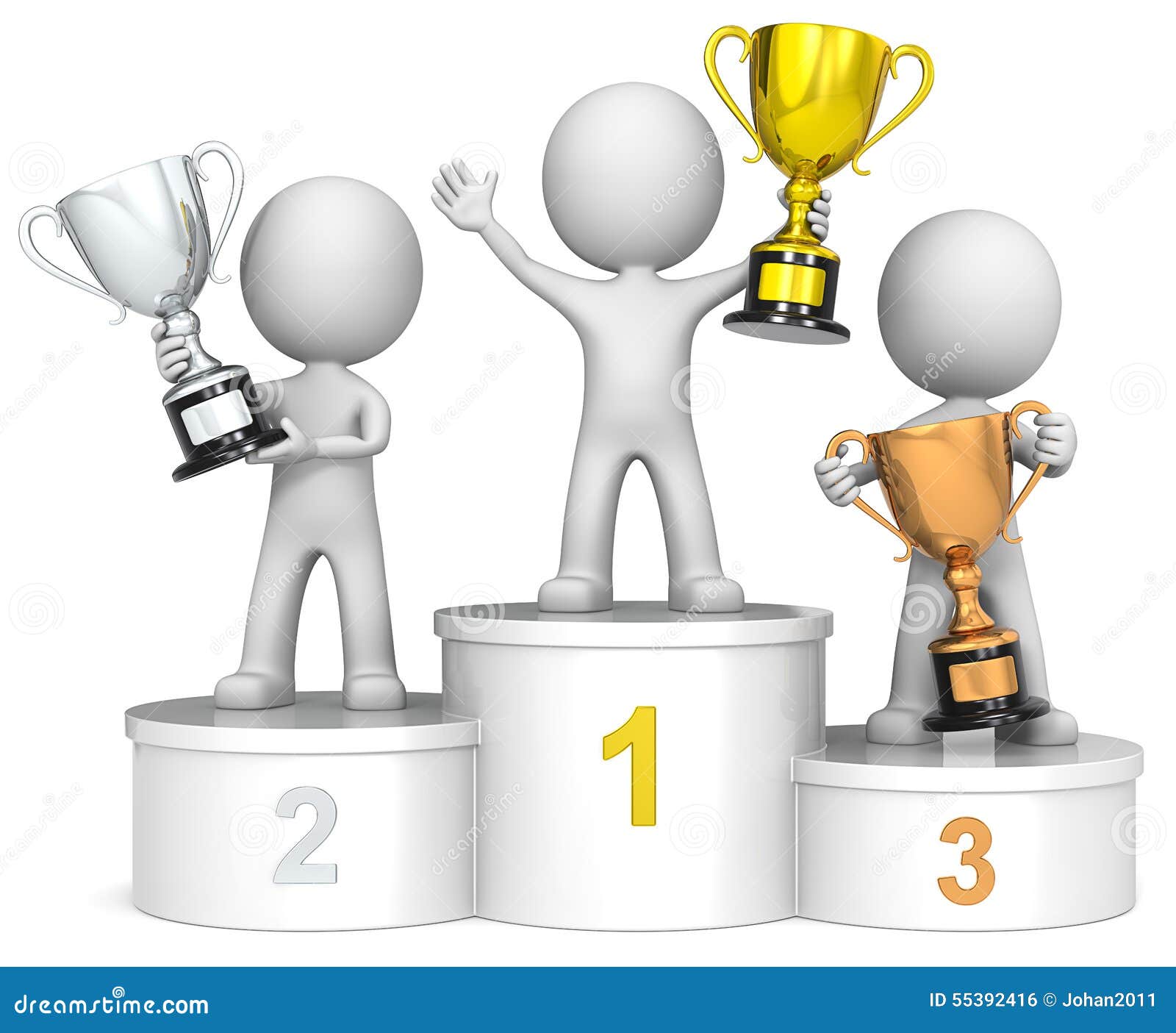 Podium de gagnants illustration stock. Illustration du fierté - 55392416