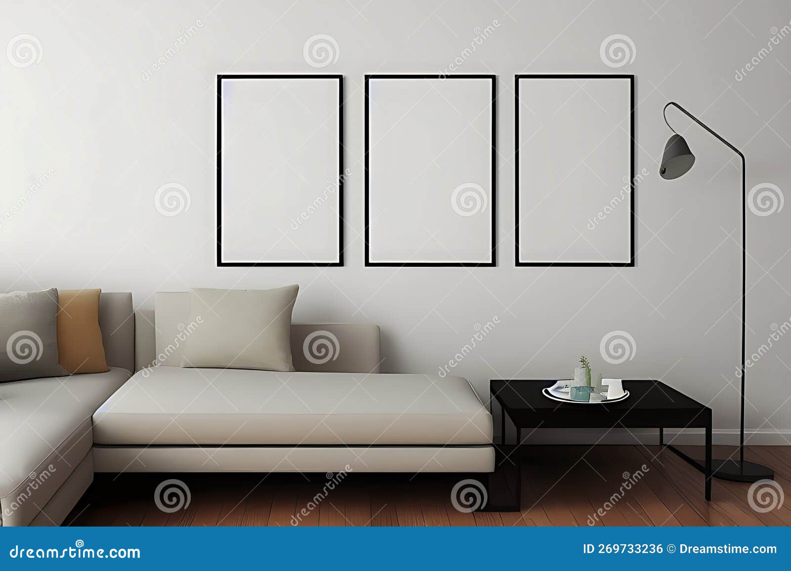Podium Display Home Office Concept, Picture Frame Mockup, Wall ...