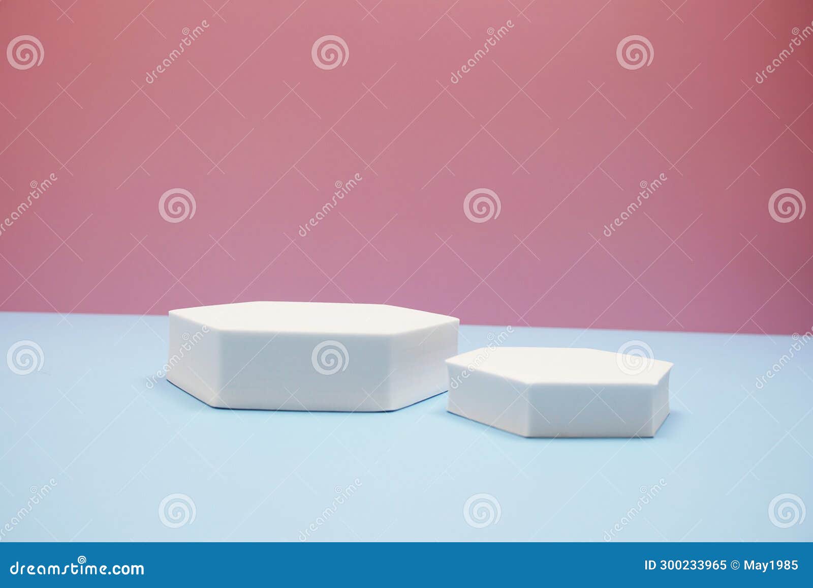 Podium Display Scene Stage Showcase Front View with Copy Space on Pink ...