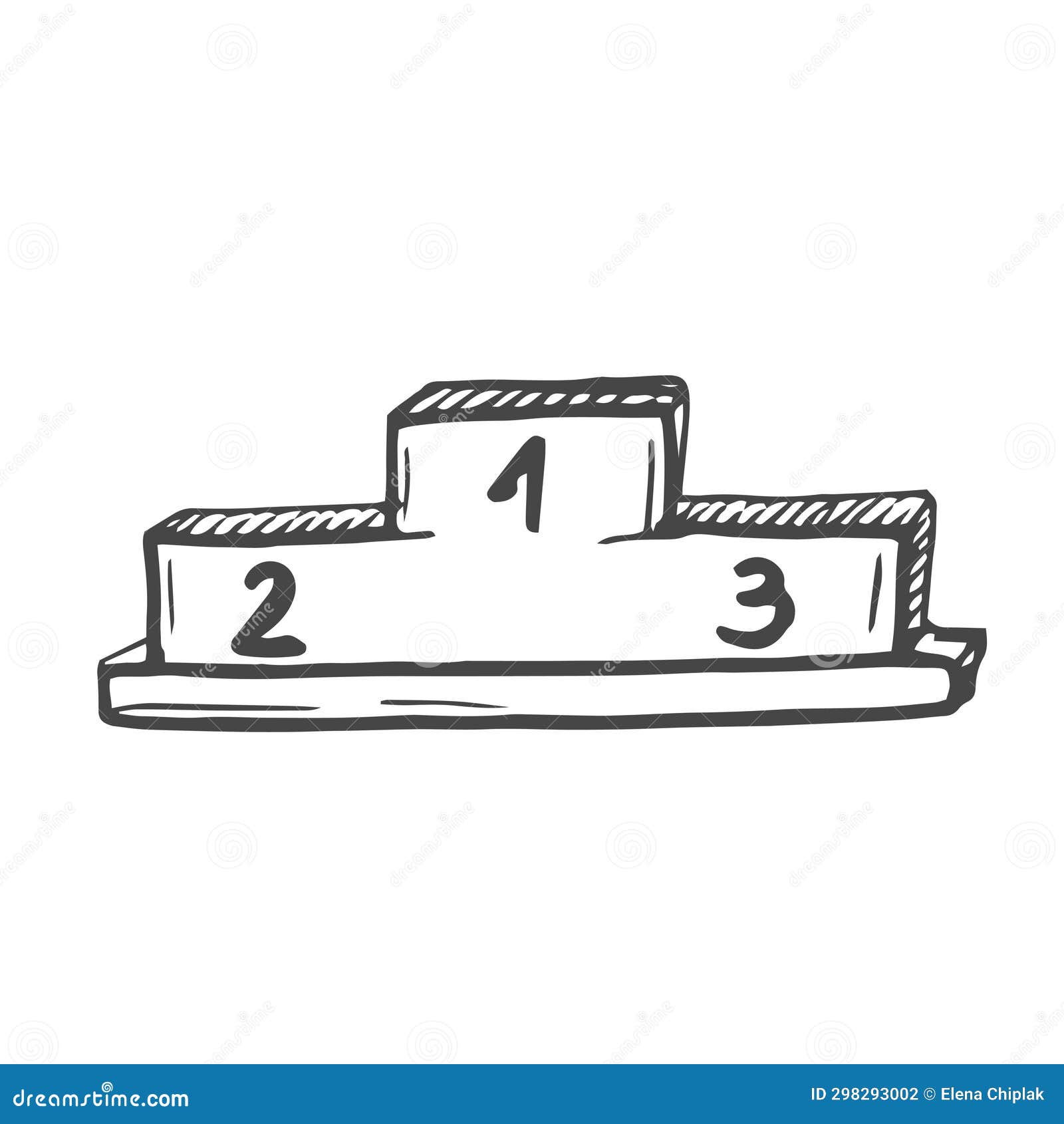 Podium Doodle Sketch in Vector Stock Vector - Illustration of cartoon ...
