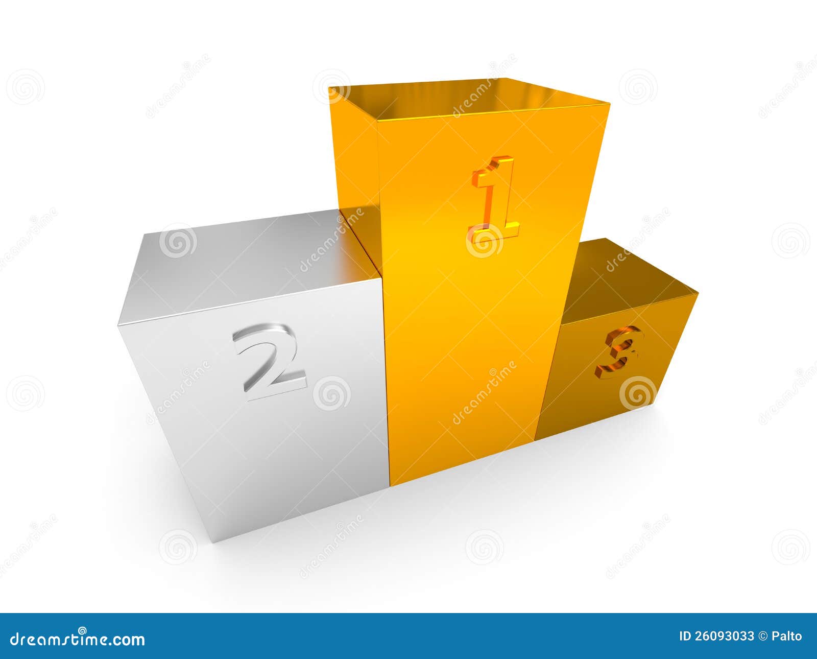Podium with First, Second and Third Places Stock Illustration ...
