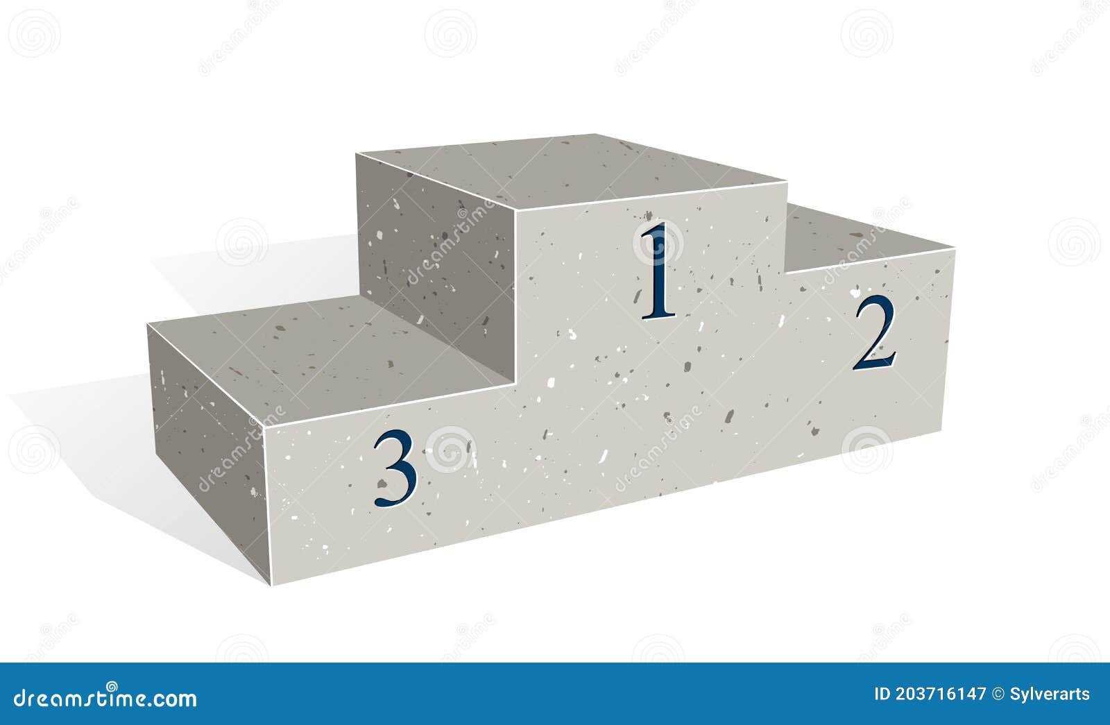 Podium with First Second and Third Places Stages Vector 3d Stock Vector ...