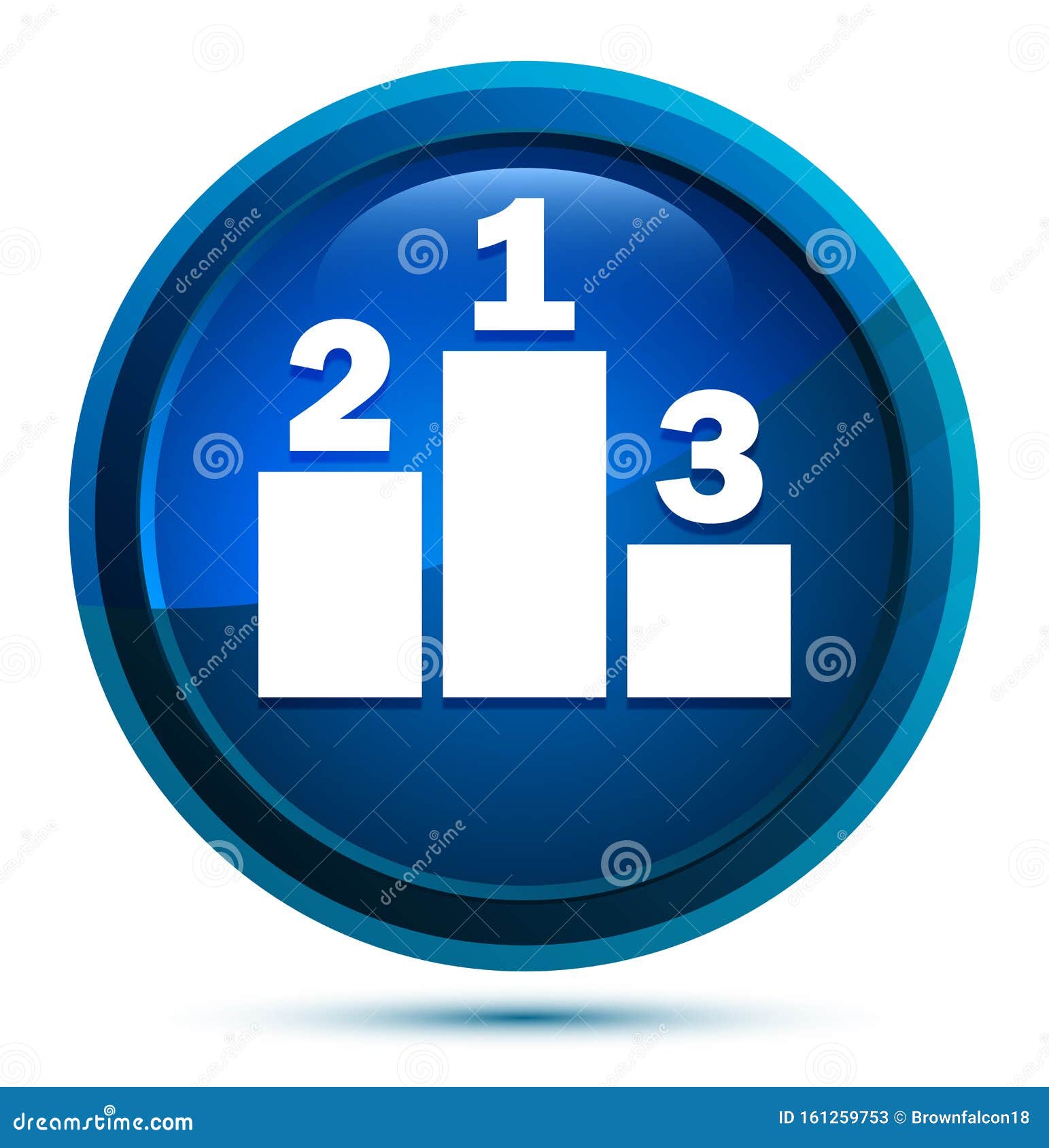 Podium Icon Elegant Blue Round Button Illustration Stock Vector ...