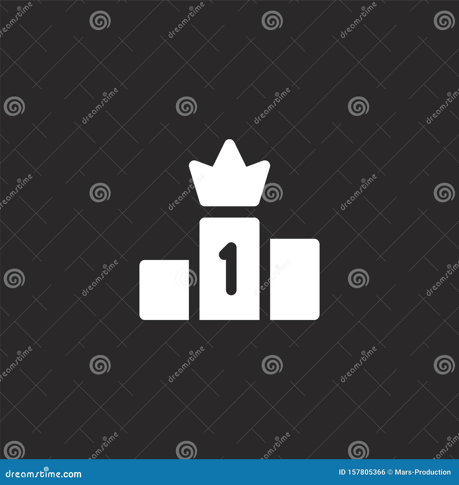 Podium Icon. Filled Podium Icon for Website Design and Mobile, App ...