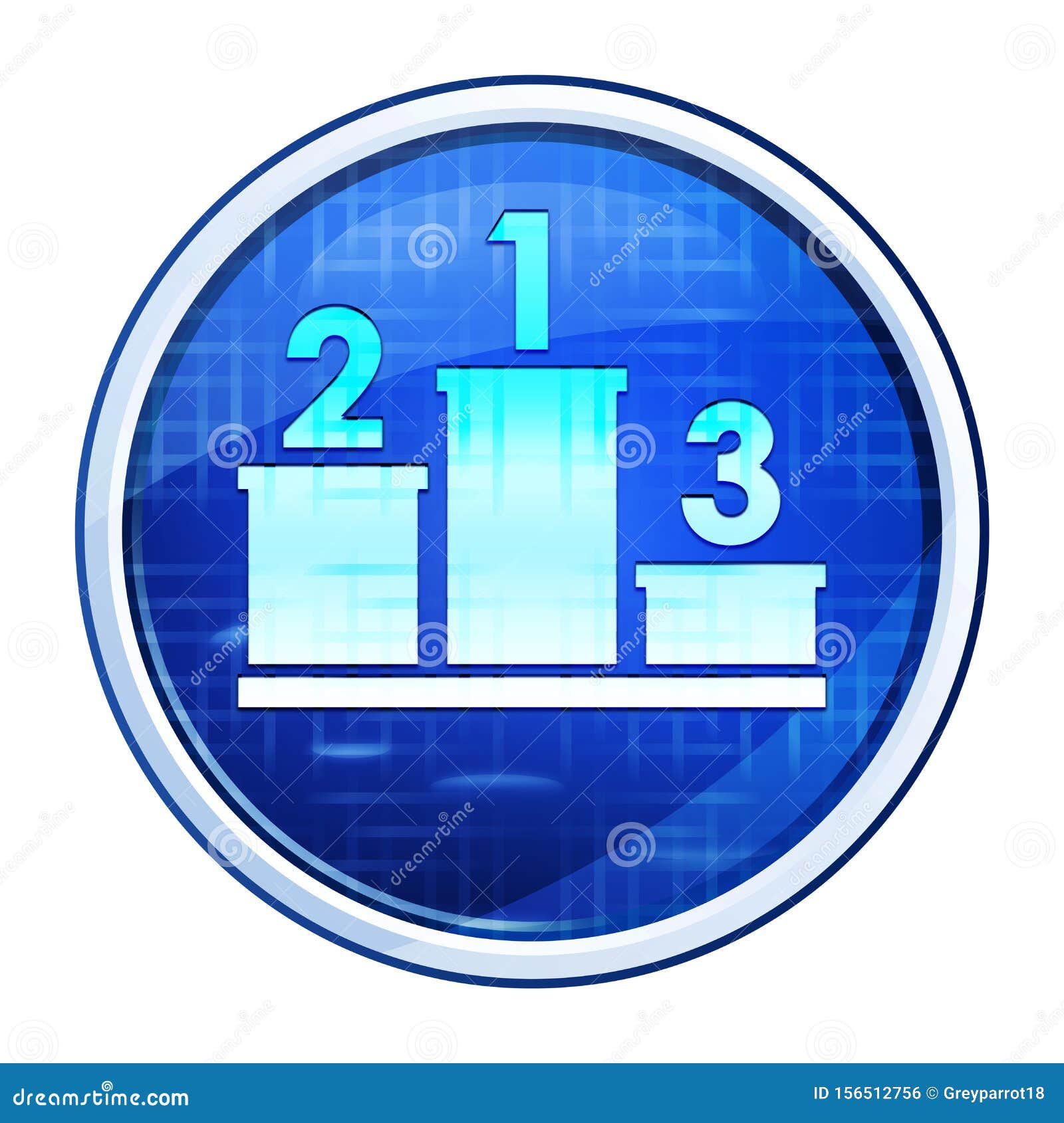 Podium Icon Futuristic Blue Round Button Vector Illustration Stock ...