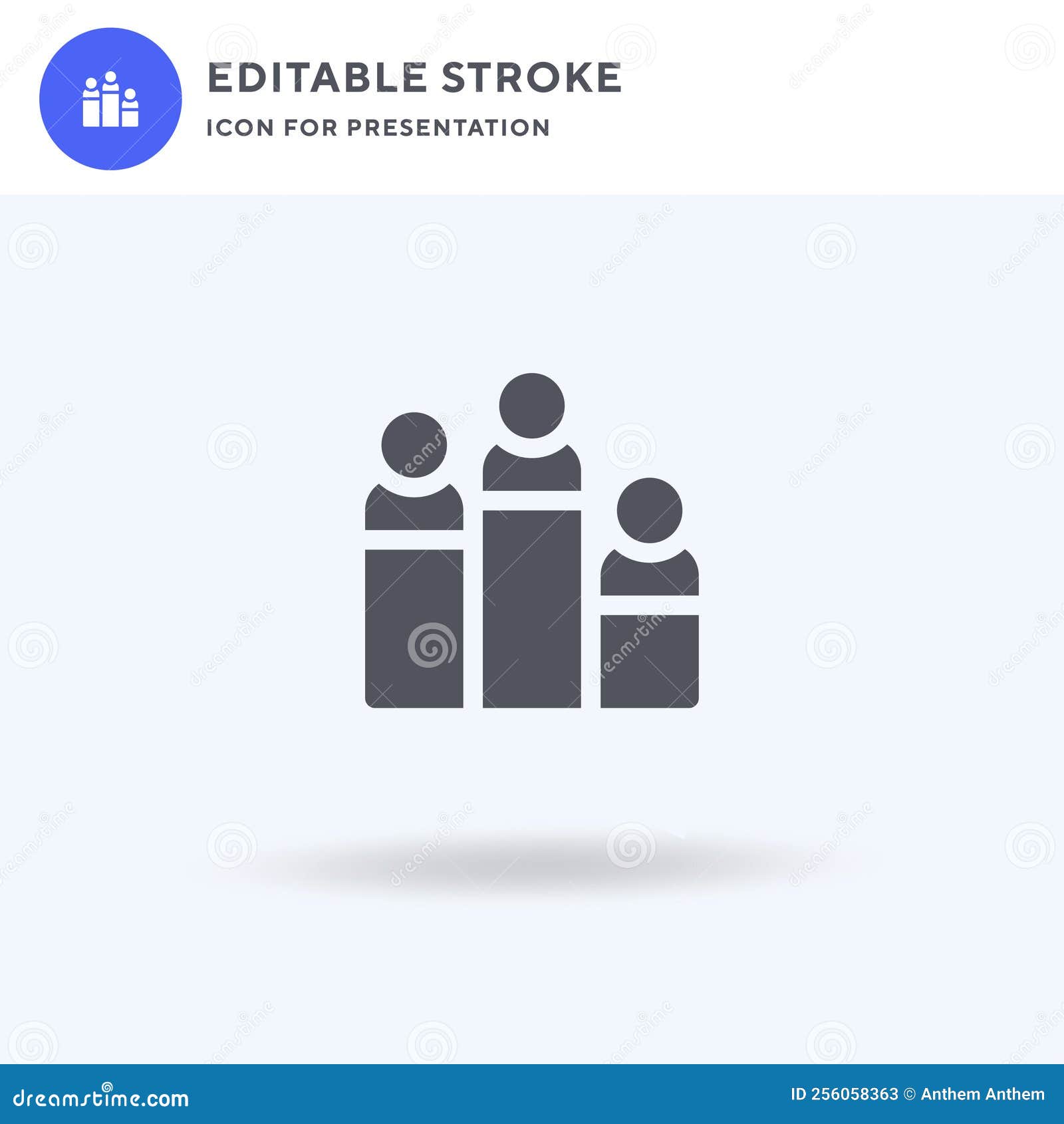 Podium Icon Vector, Filled Flat Sign, Solid Pictogram Isolated on White ...