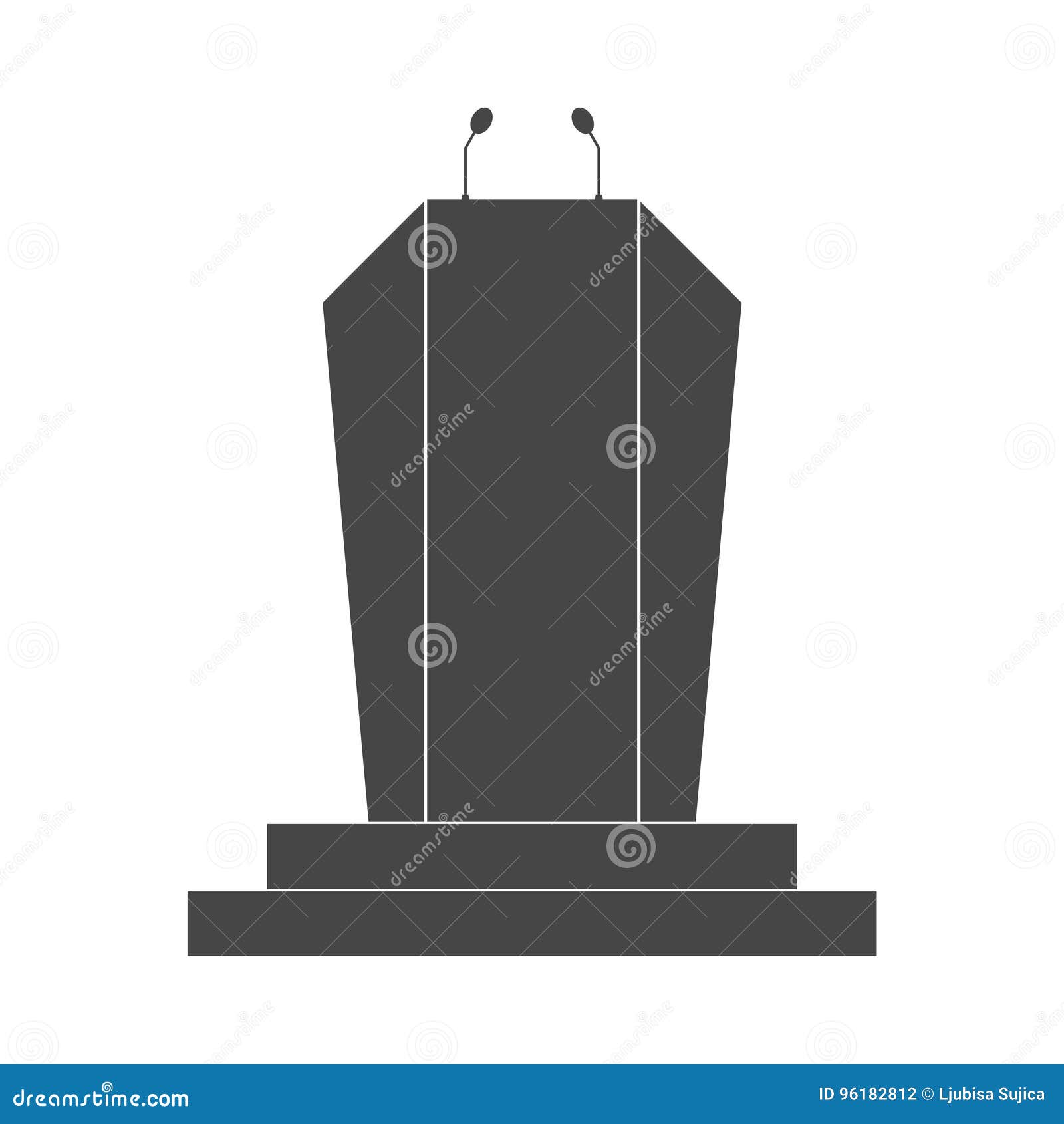Podium Illustration stock vector. Illustration of lecture - 96182812